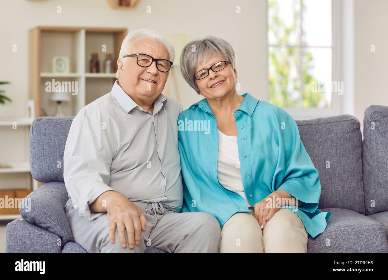 Portrait of cute married couple enjoying good close love relationship ...