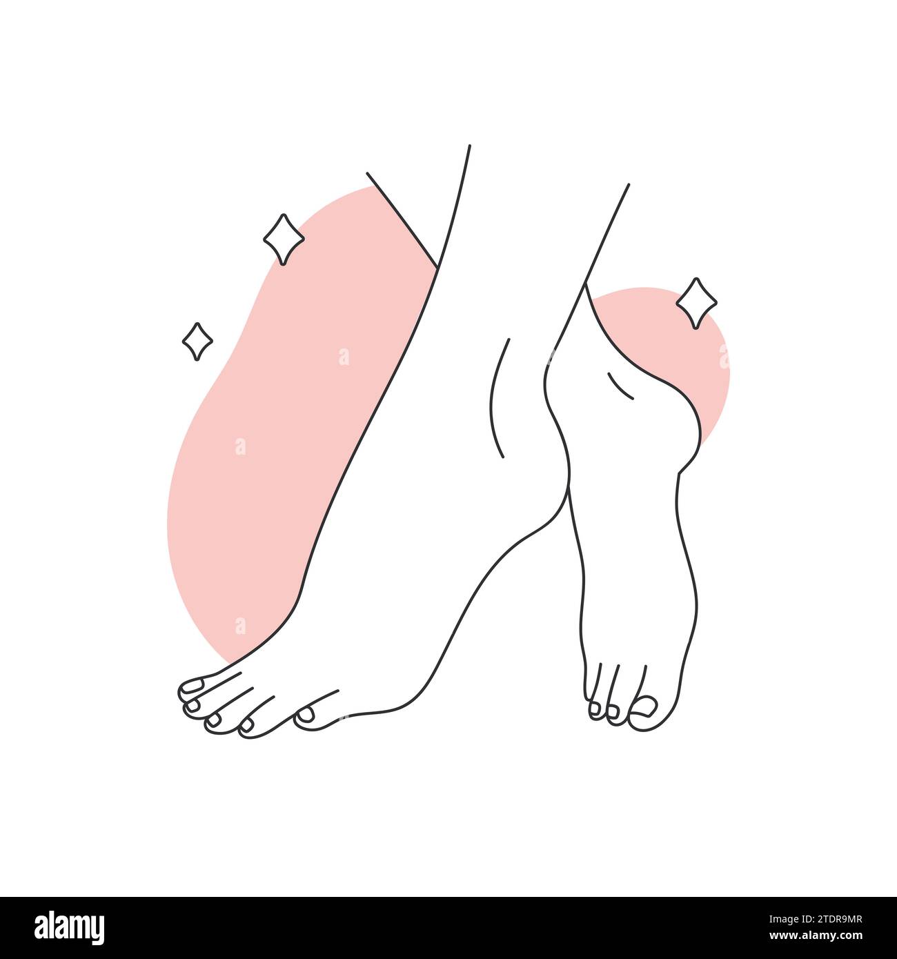 Beautiful shiny foot. Beauty spa feet procedure, wellness skin care ...