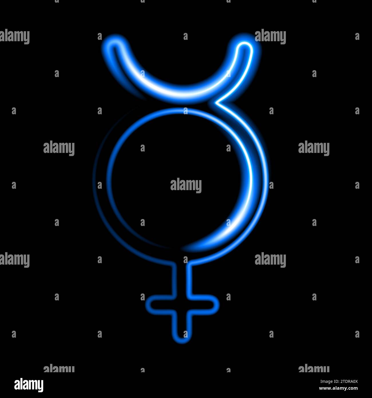 Vector isolated illustration of Mercury planet astrological sign Stock ...