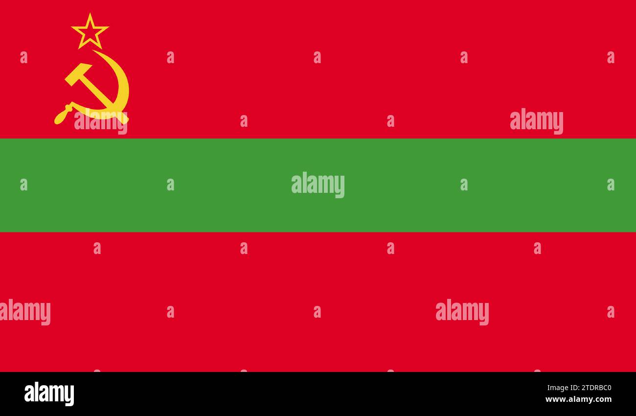 High detailed flag of Transnistria. National Transnistria flag. 3D ...