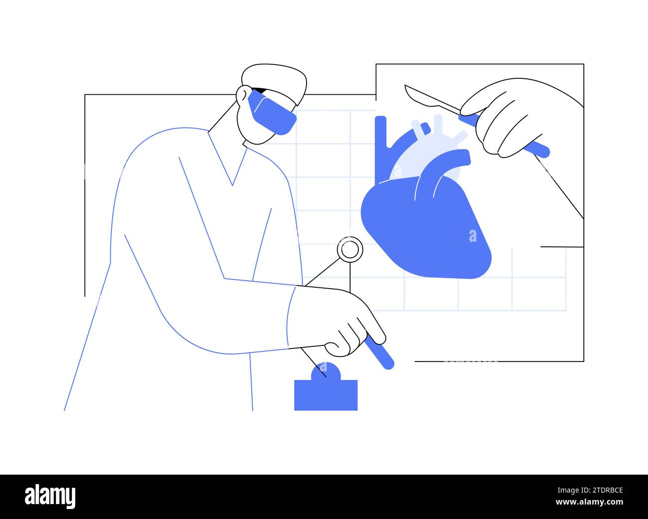Learn surgery in VR isolated cartoon vector illustrations Stock Vector ...