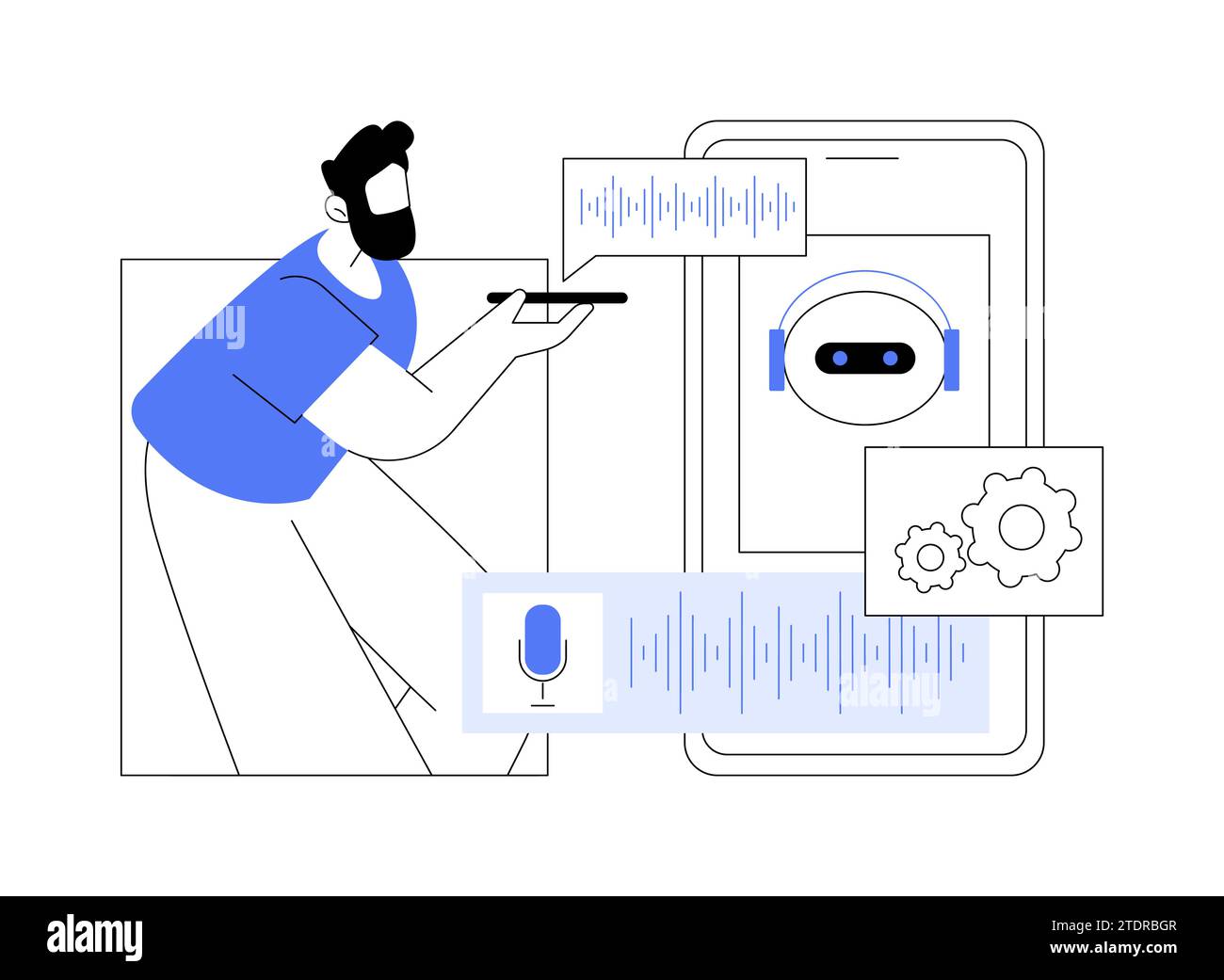 Smartphone personal assistants isolated cartoon vector illustrations ...