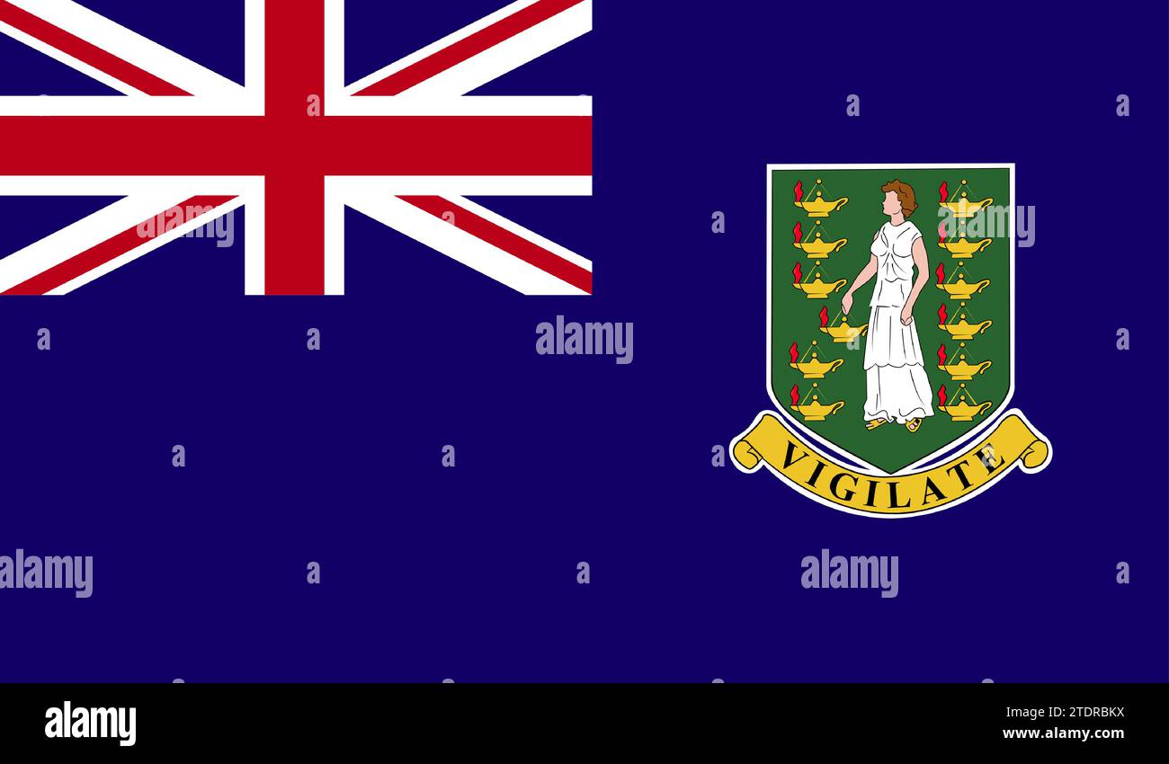 High detailed flag of Virgin Islands UK. National Virgin Islands UK ...