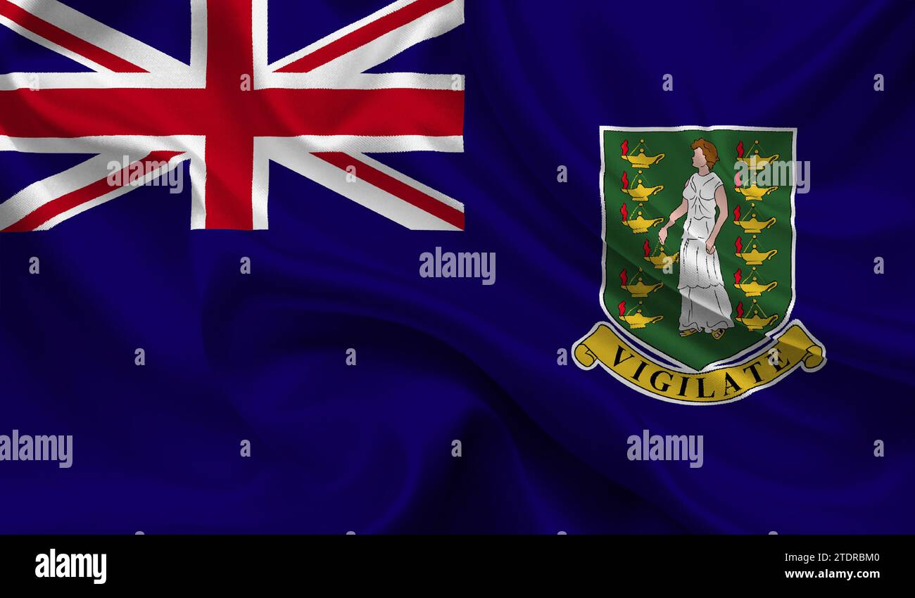 High detailed flag of Virgin Islands UK. National Virgin Islands UK ...