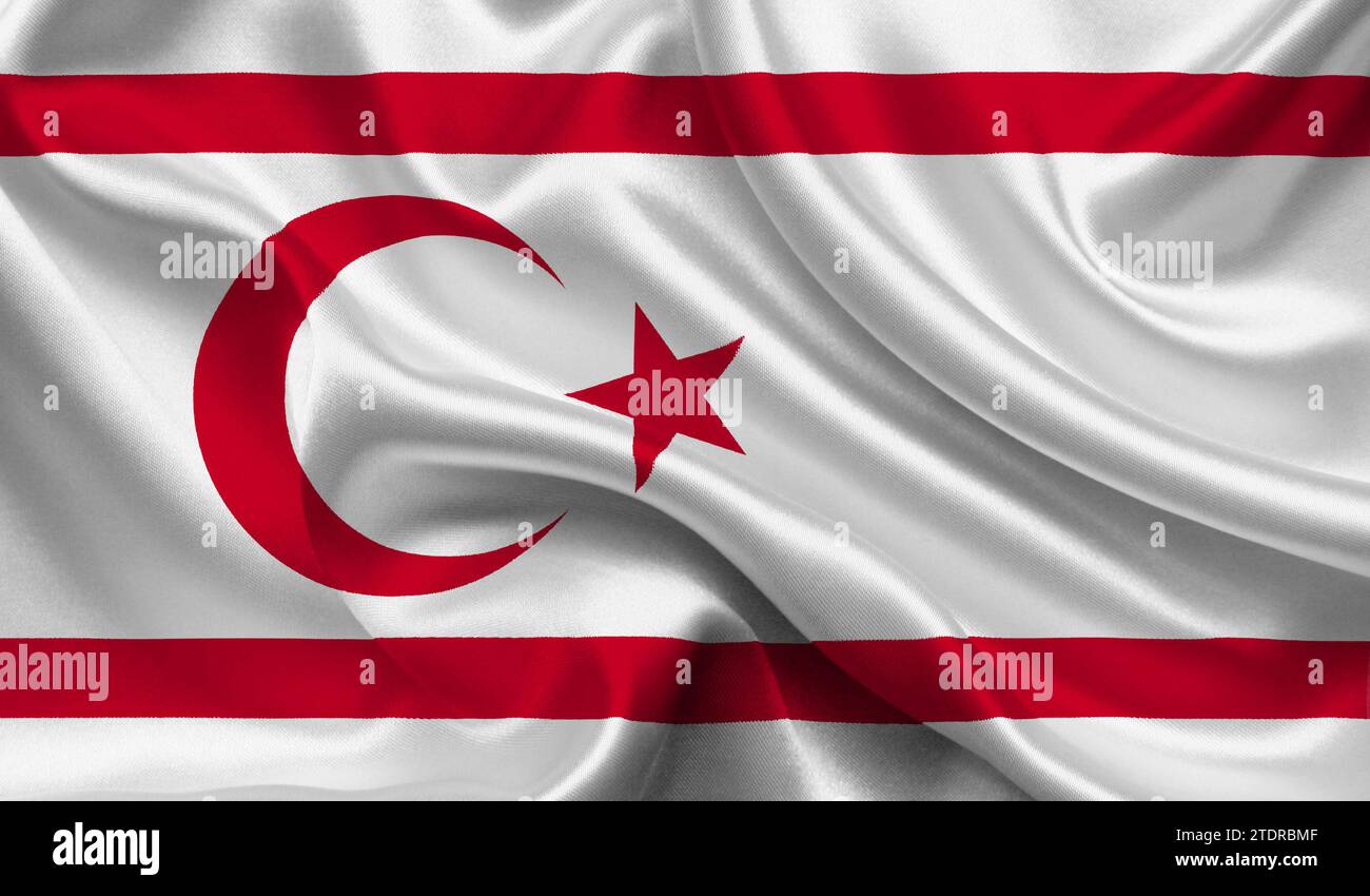 High detailed flag of Turkish Republic of Northern Cyprus. National ...