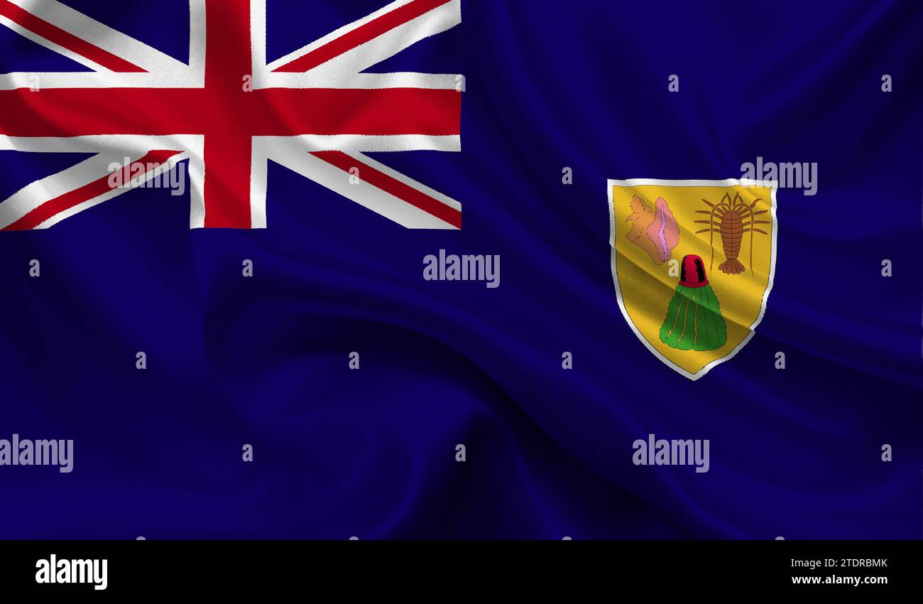 High detailed flag of Turks and Caicos Islands. National Turks and ...