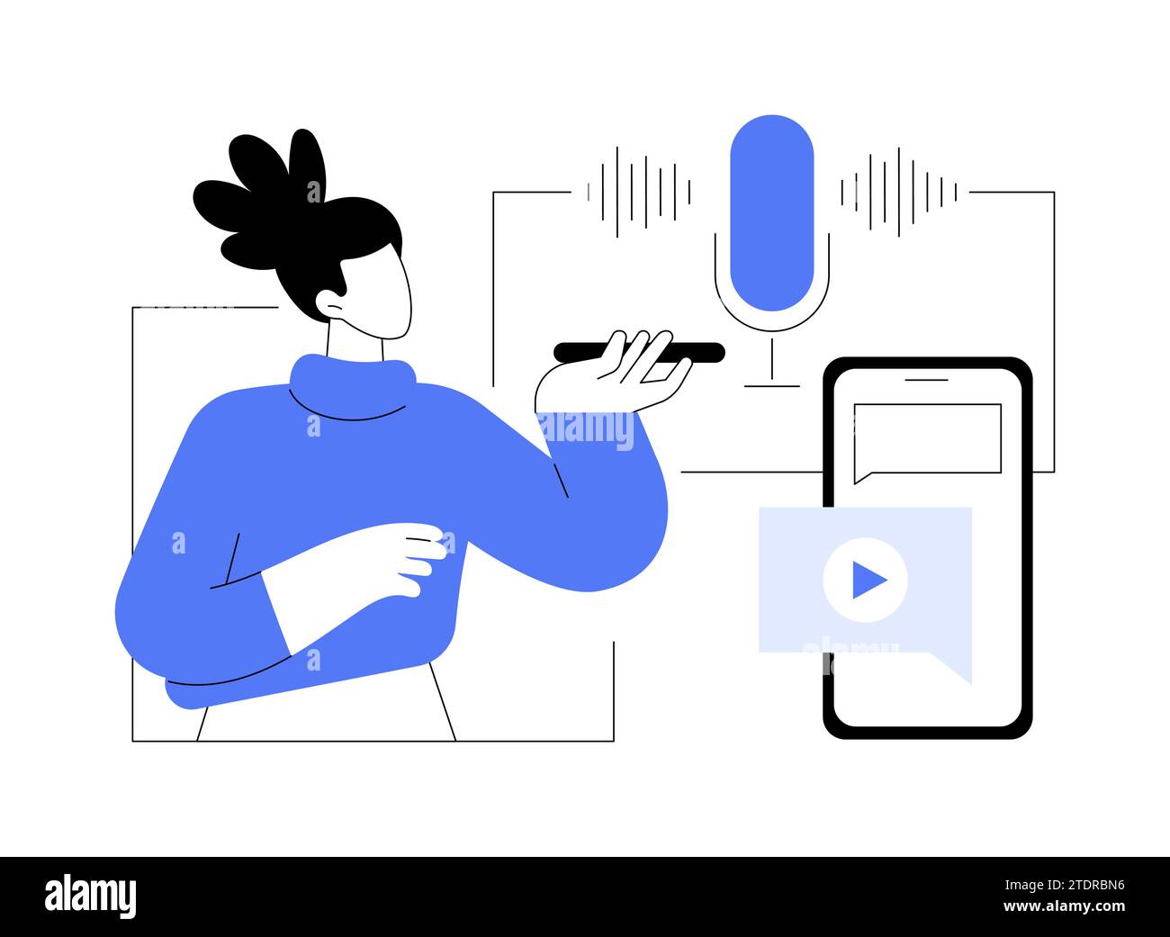 Speech recognition isolated cartoon vector illustrations Stock Vector ...