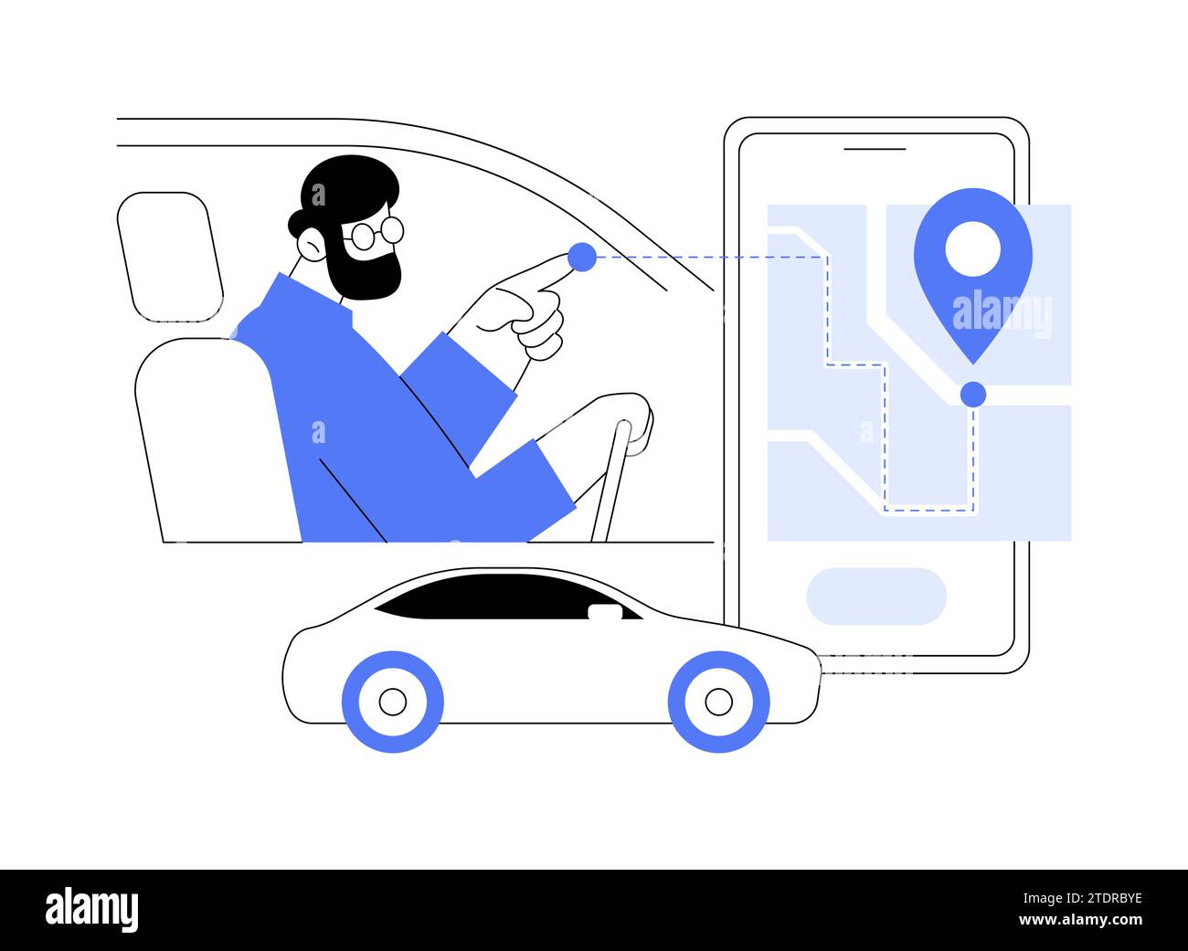 Digital car apps Stock Vector Images - Alamy