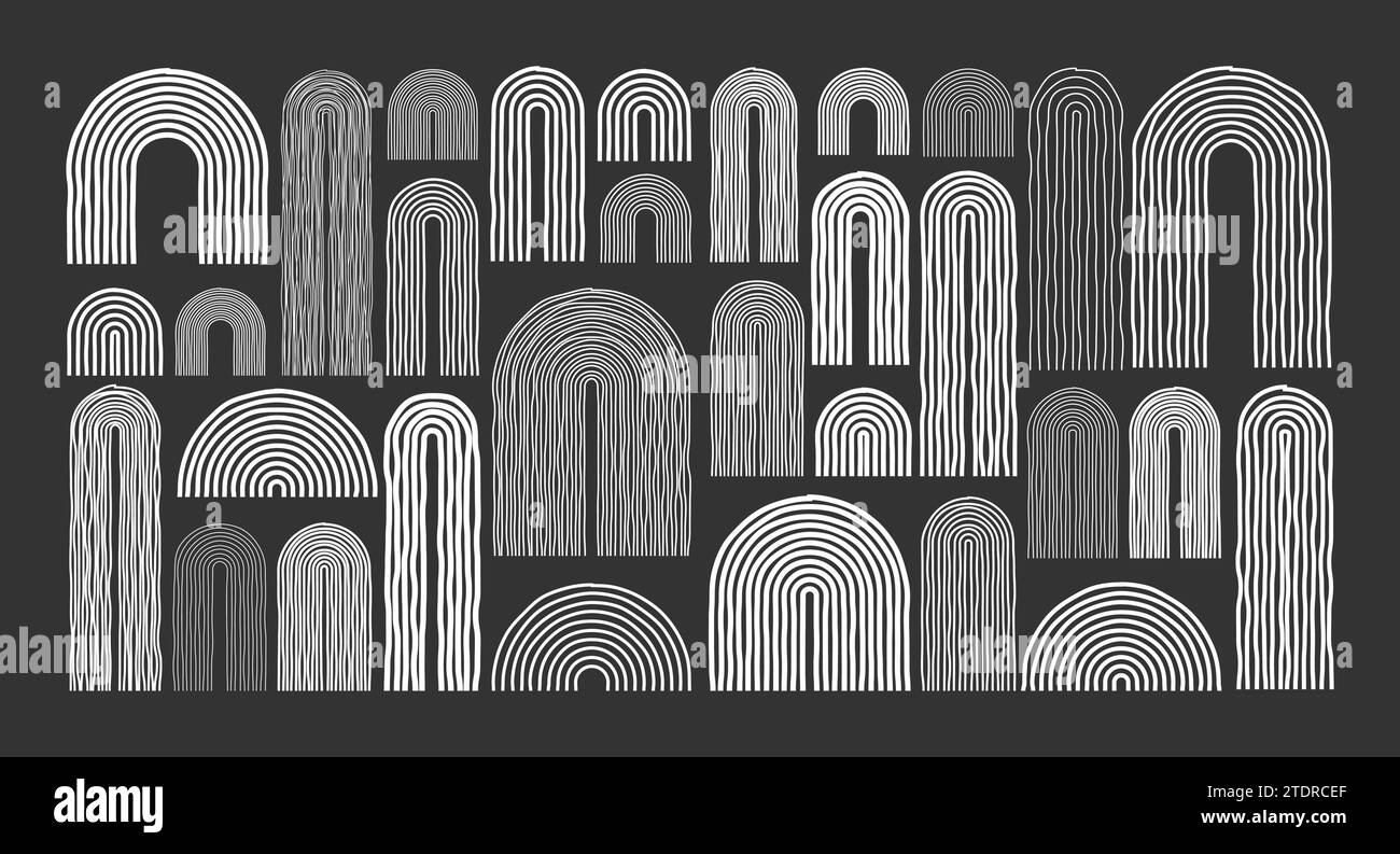 Mid century arch elements, modern geometric shapes. Contemporary design ...