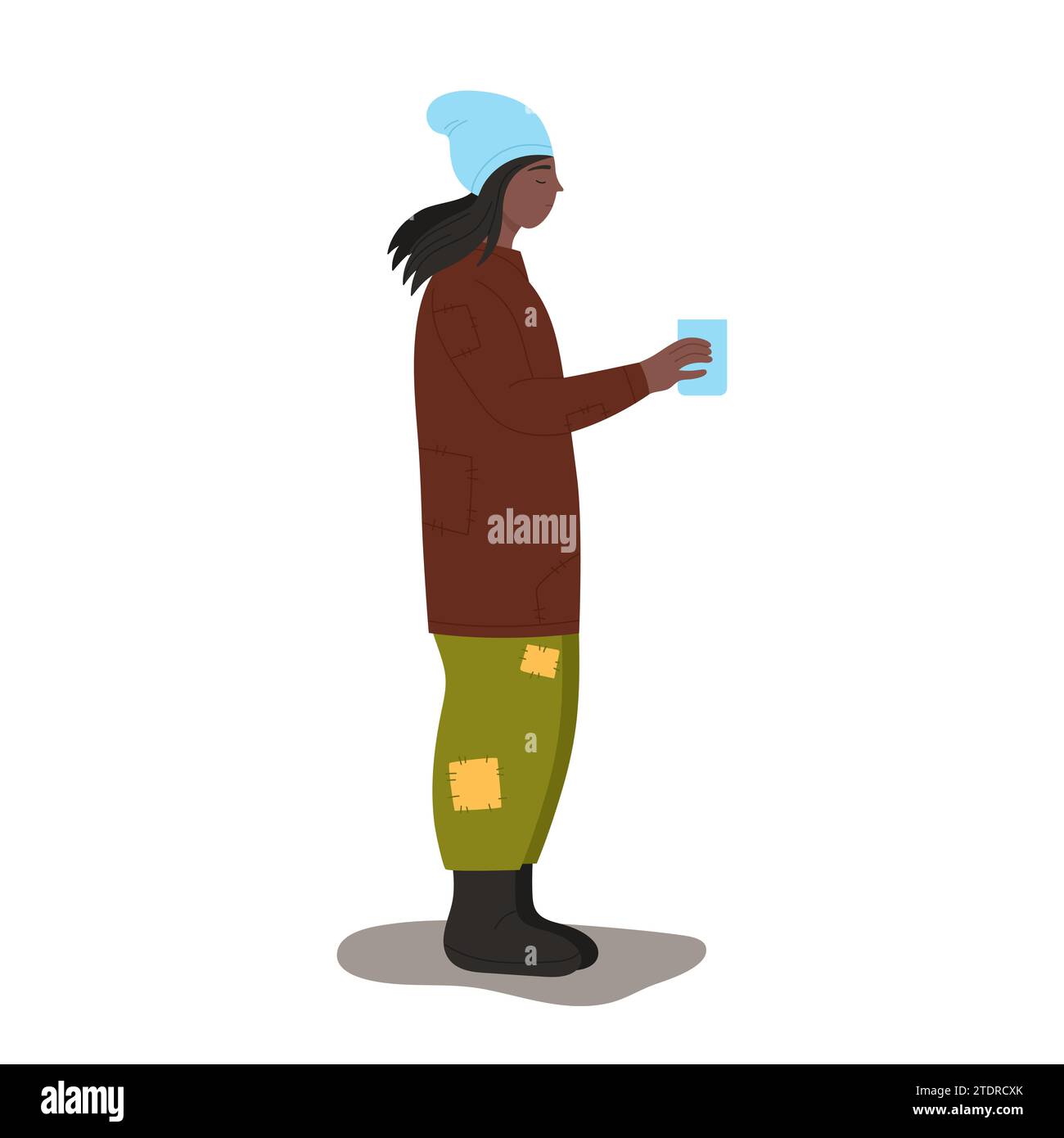 Homeless beggar cartoon hi-res stock photography and images - Alamy