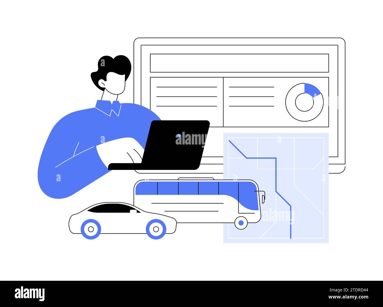 Traffic data isolated cartoon vector illustrations Stock Vector Image ...