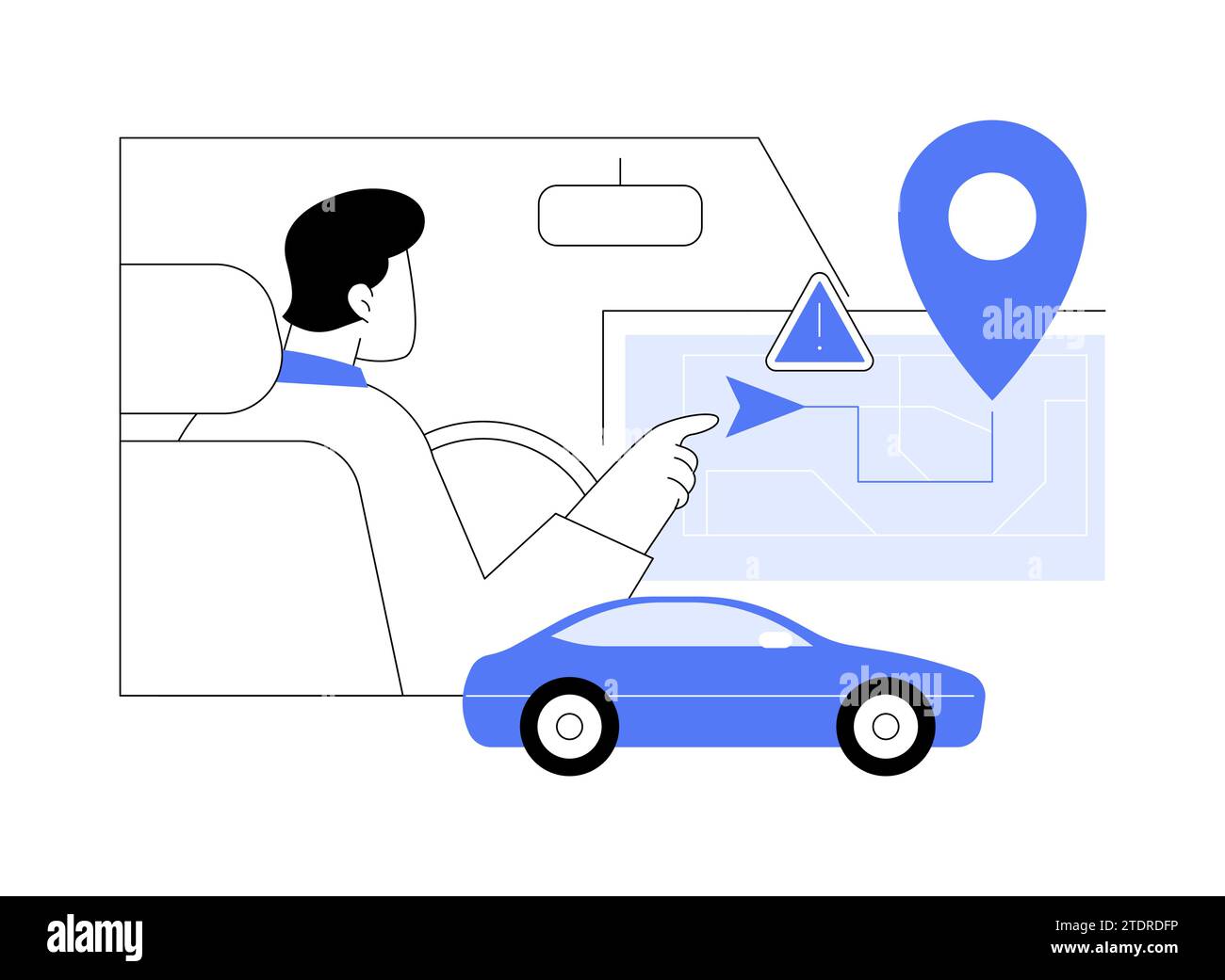 Route information isolated cartoon vector illustrations Stock Vector ...