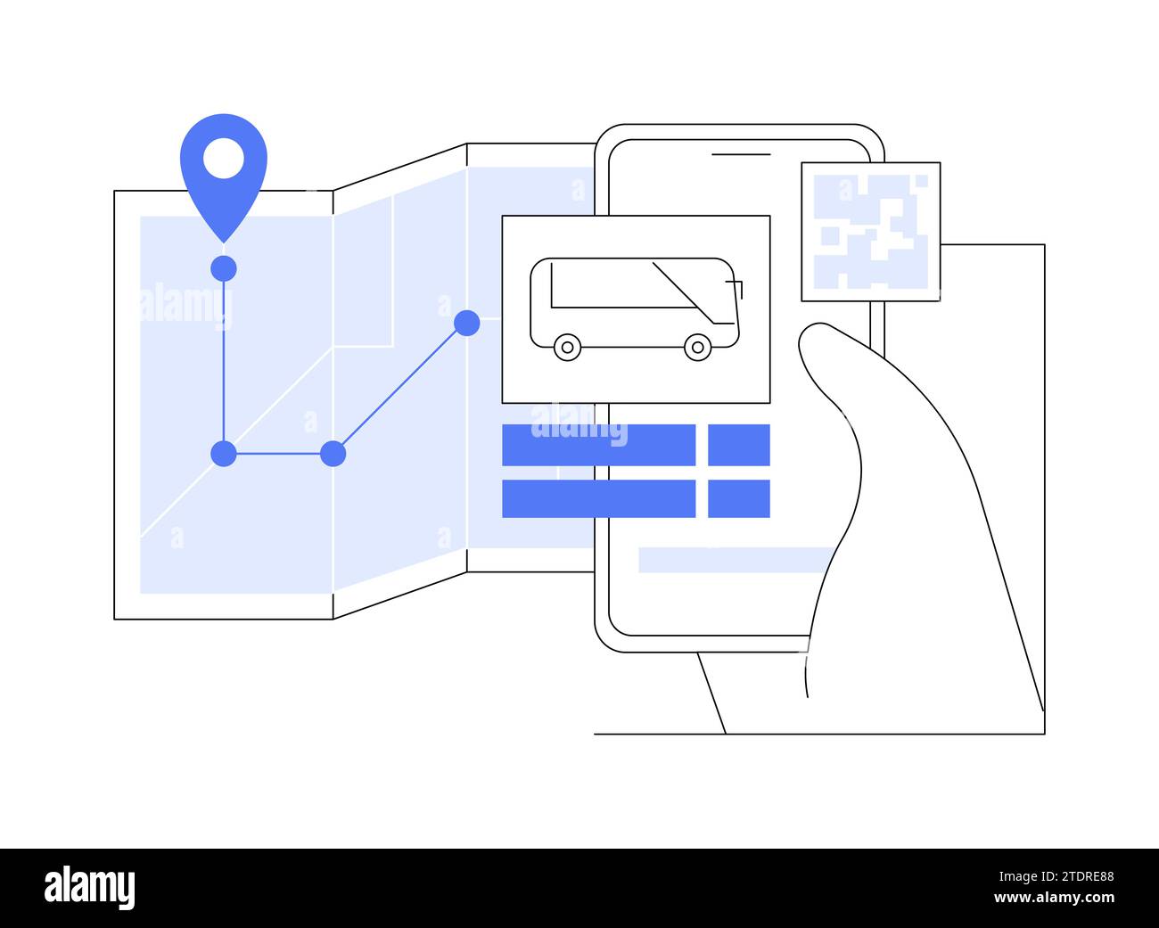 Bus tracking app Cut Out Stock Images & Pictures - Alamy