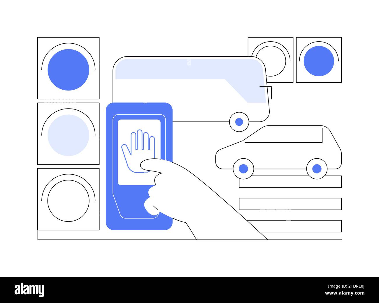 Smart traffic light isolated cartoon vector illustrations Stock Vector ...