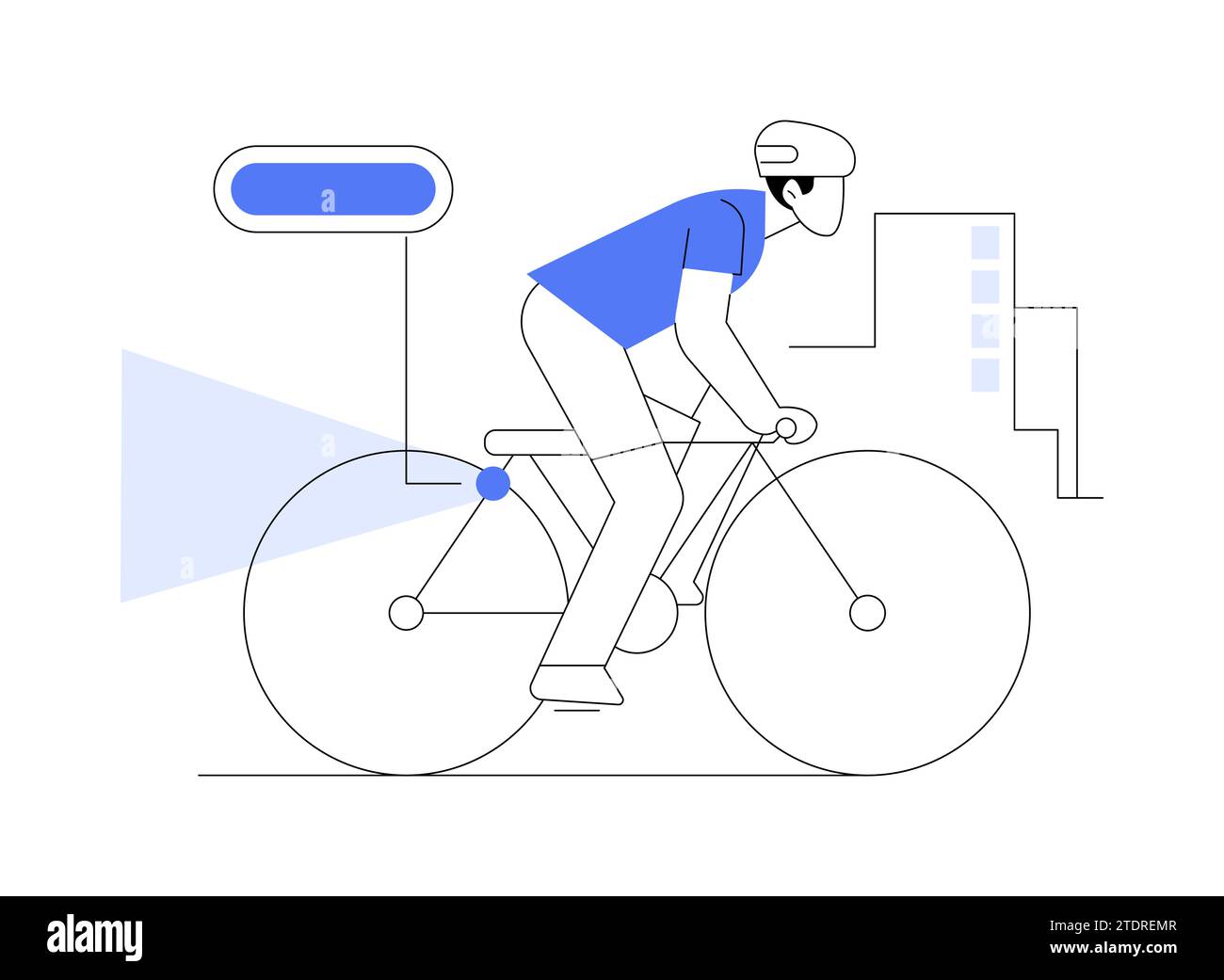 Bicycle smart brake sensor isolated cartoon vector illustrations Stock ...