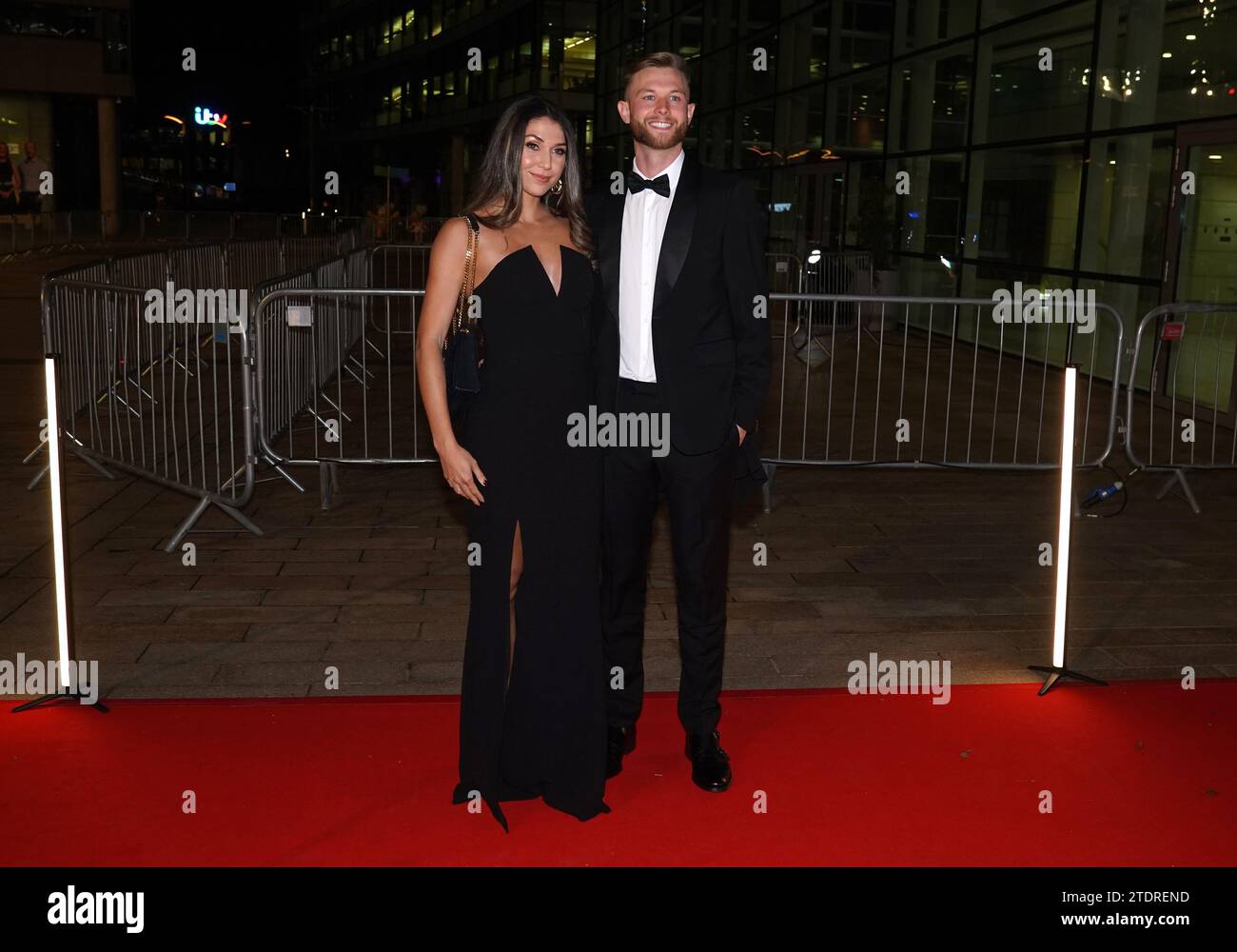 Josh Kerr (right) and Larimar Rodriguez arrive for the 2023 BBC Sports ...