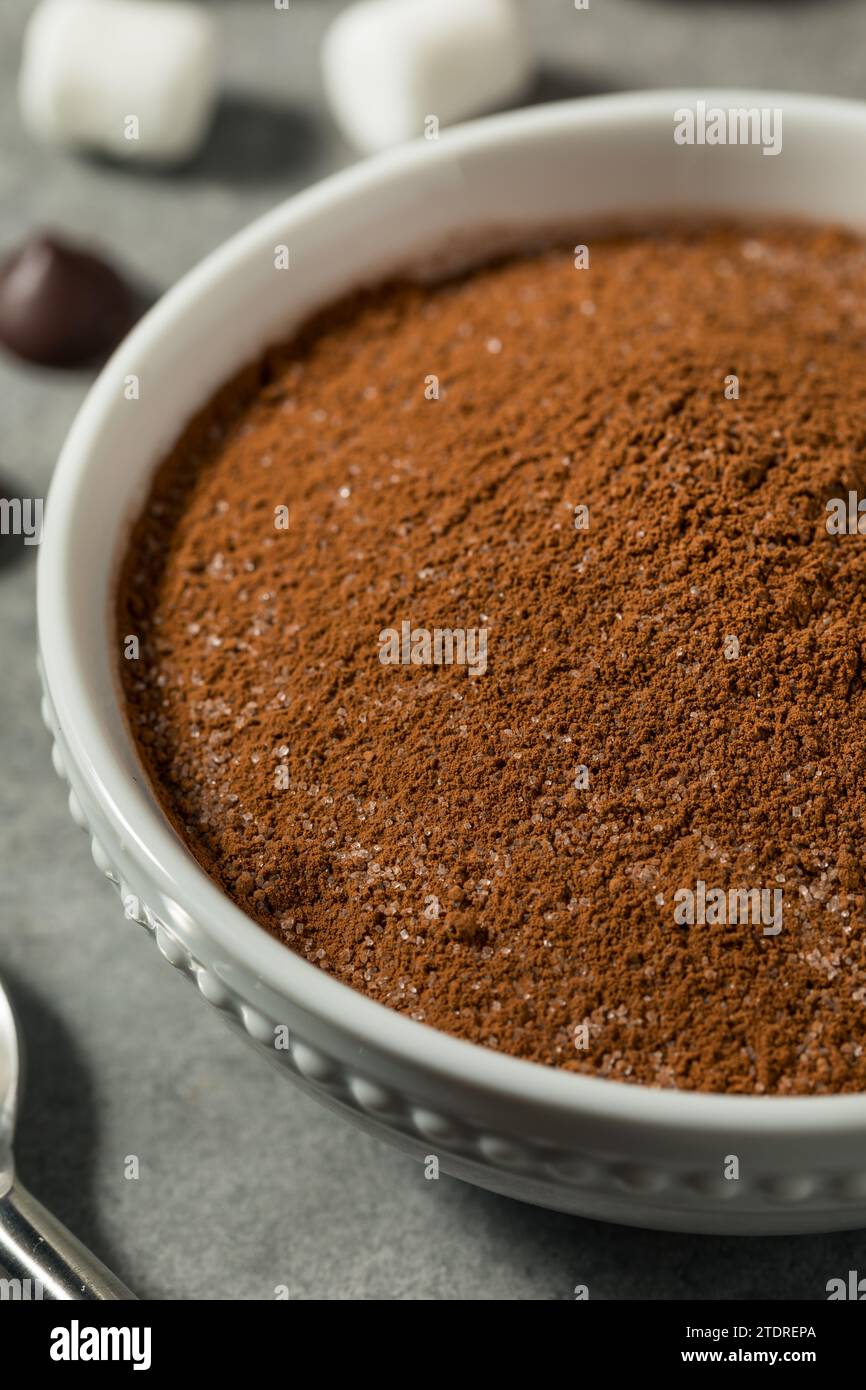 Dry Organic Hot Cocoa Chocolate Powder Mix in a Bowl Stock Photo - Alamy