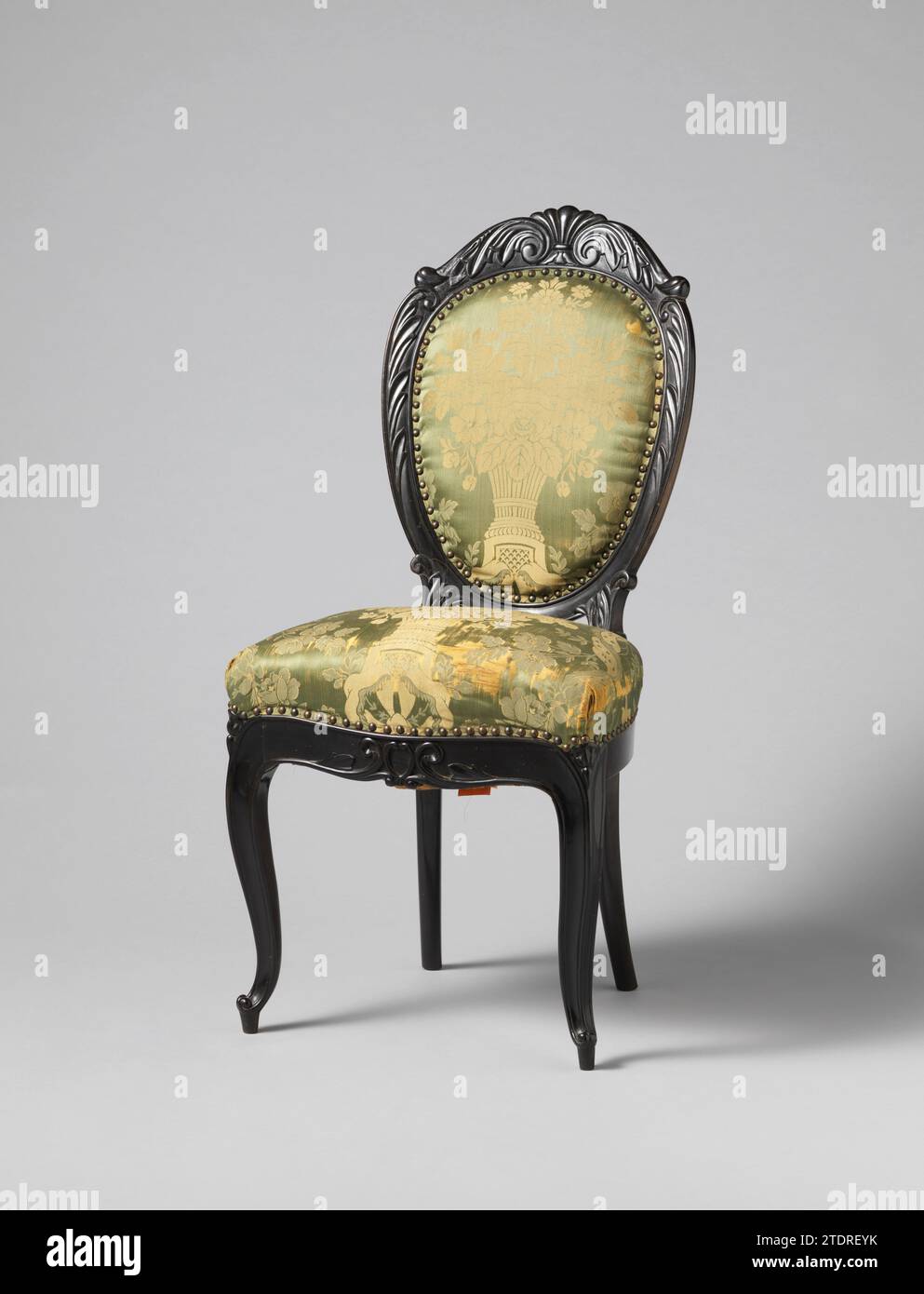 Chair of Ebony, Anonymous, c. 1850 - c. 1875 Ebony chair covered with ...