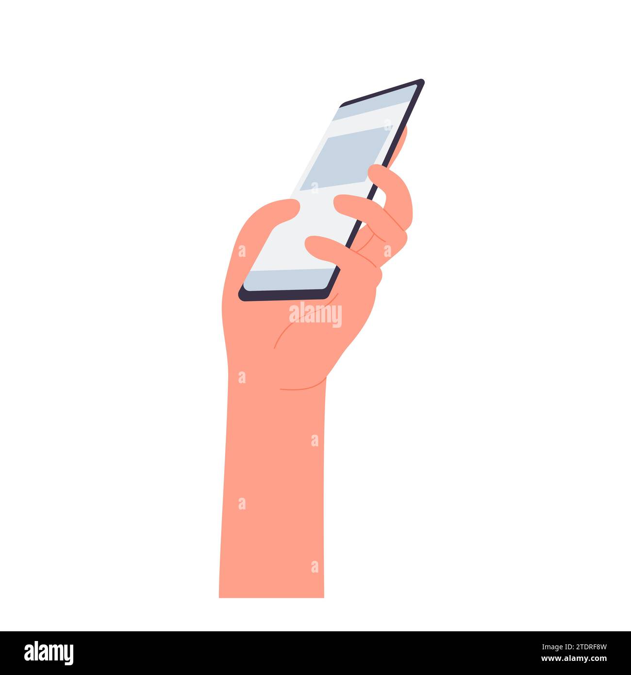 Hand holding mobile phone. Smartphone user, calling gadget device ...