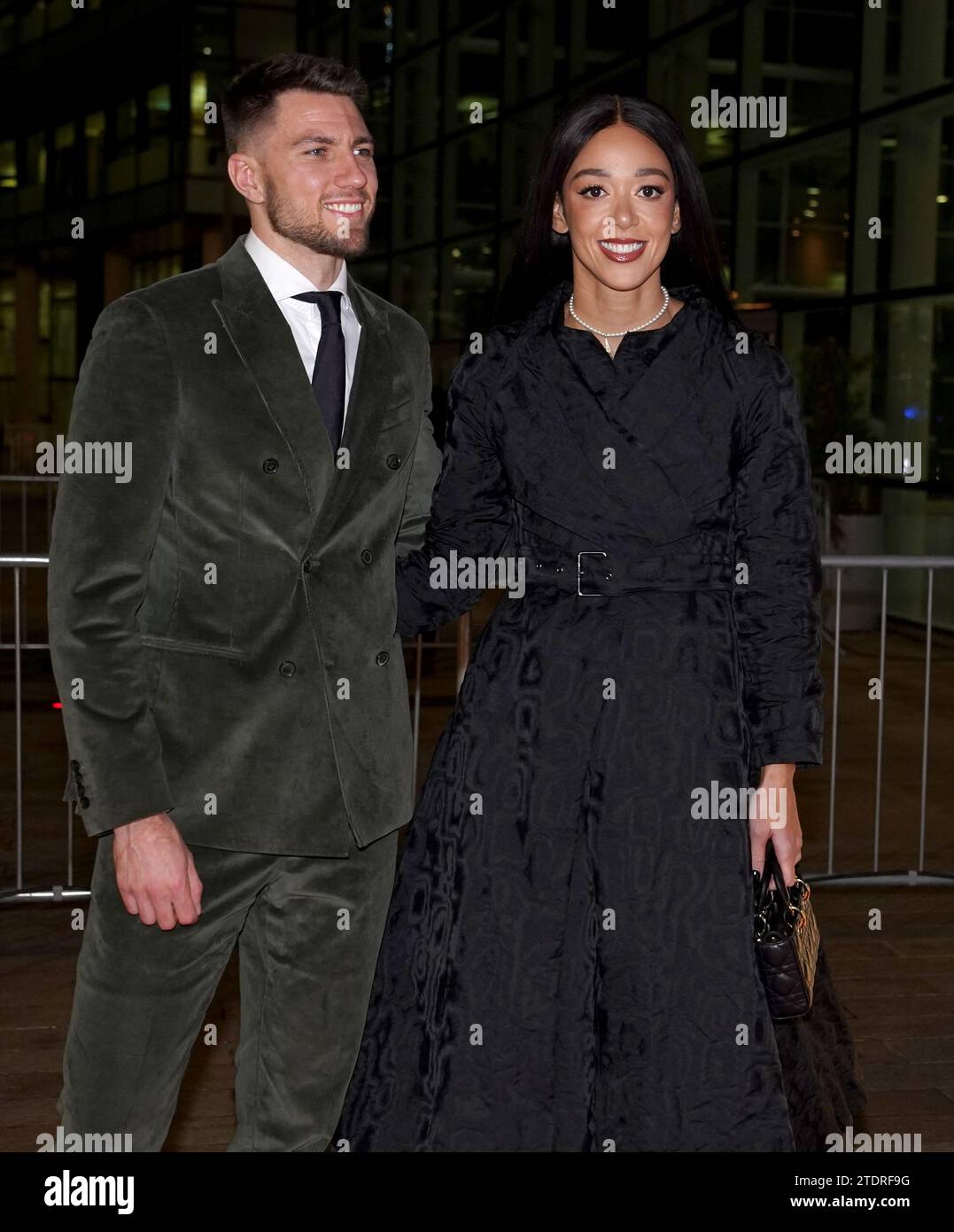 Katarina Johnson-Thompson and Andrew Pozzi arrives for the 2023 BBC ...