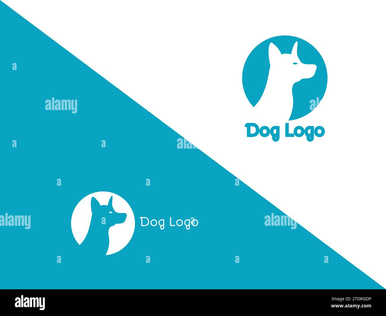 A cool dog logo in white background vector template Stock Vector Image ...