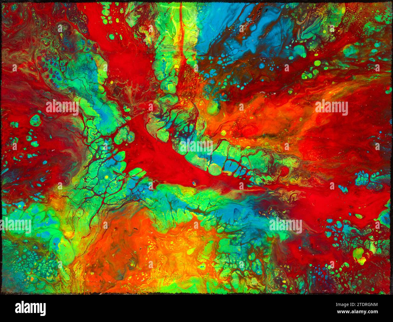 Abstract hand painted fluid or liquid art background. Acrylic painting ...