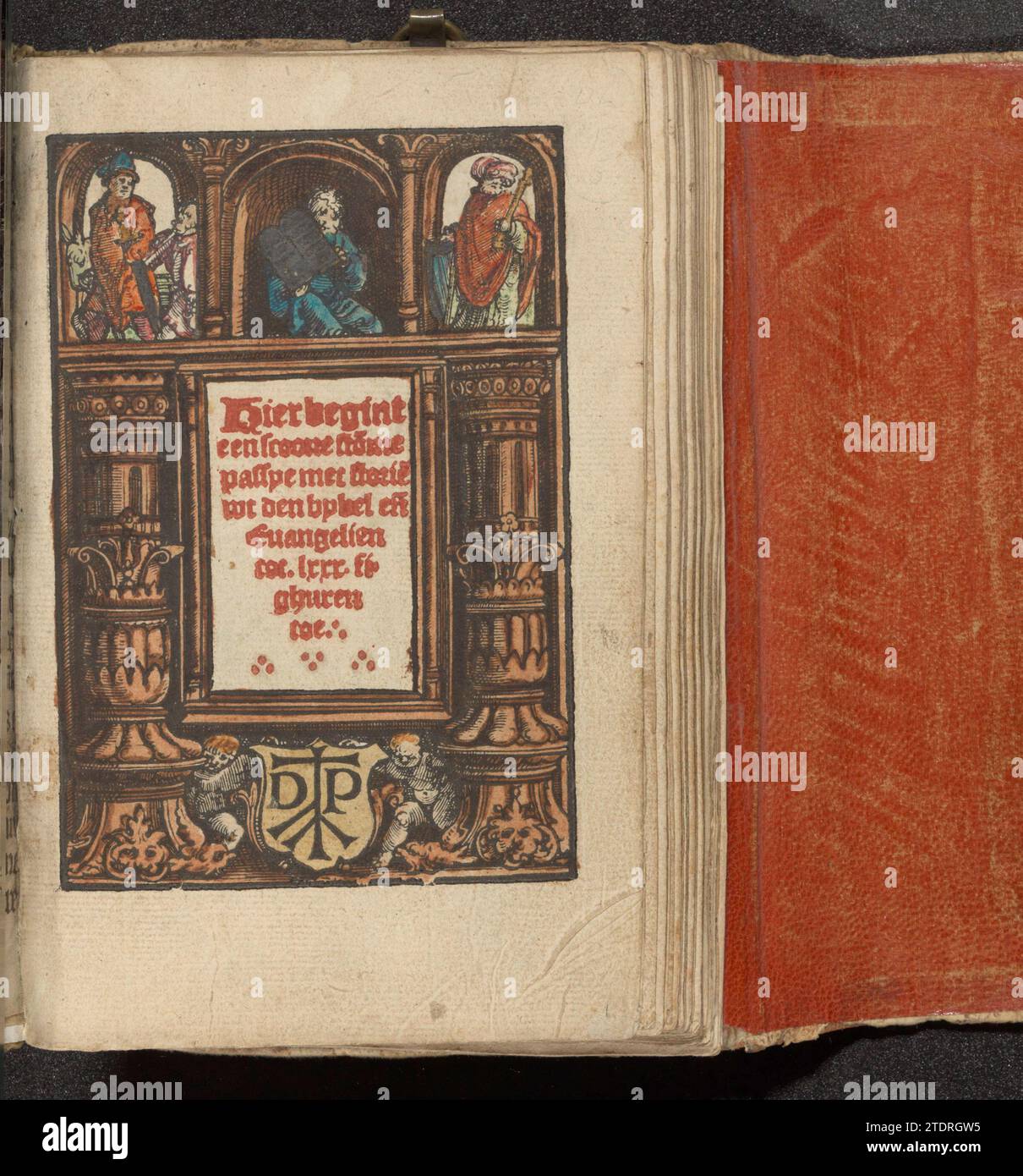 Ornamental title page with figures from the Old Testament, c. 1530 At ...