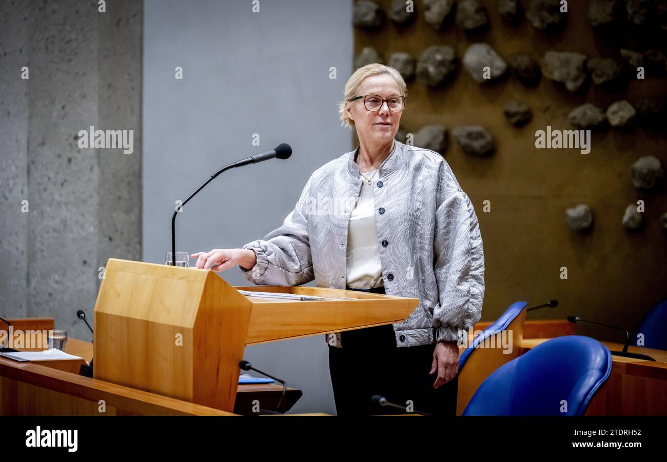 THE HAGUE - Sigrid Kaag, outgoing Minister of Finance during a debate ...