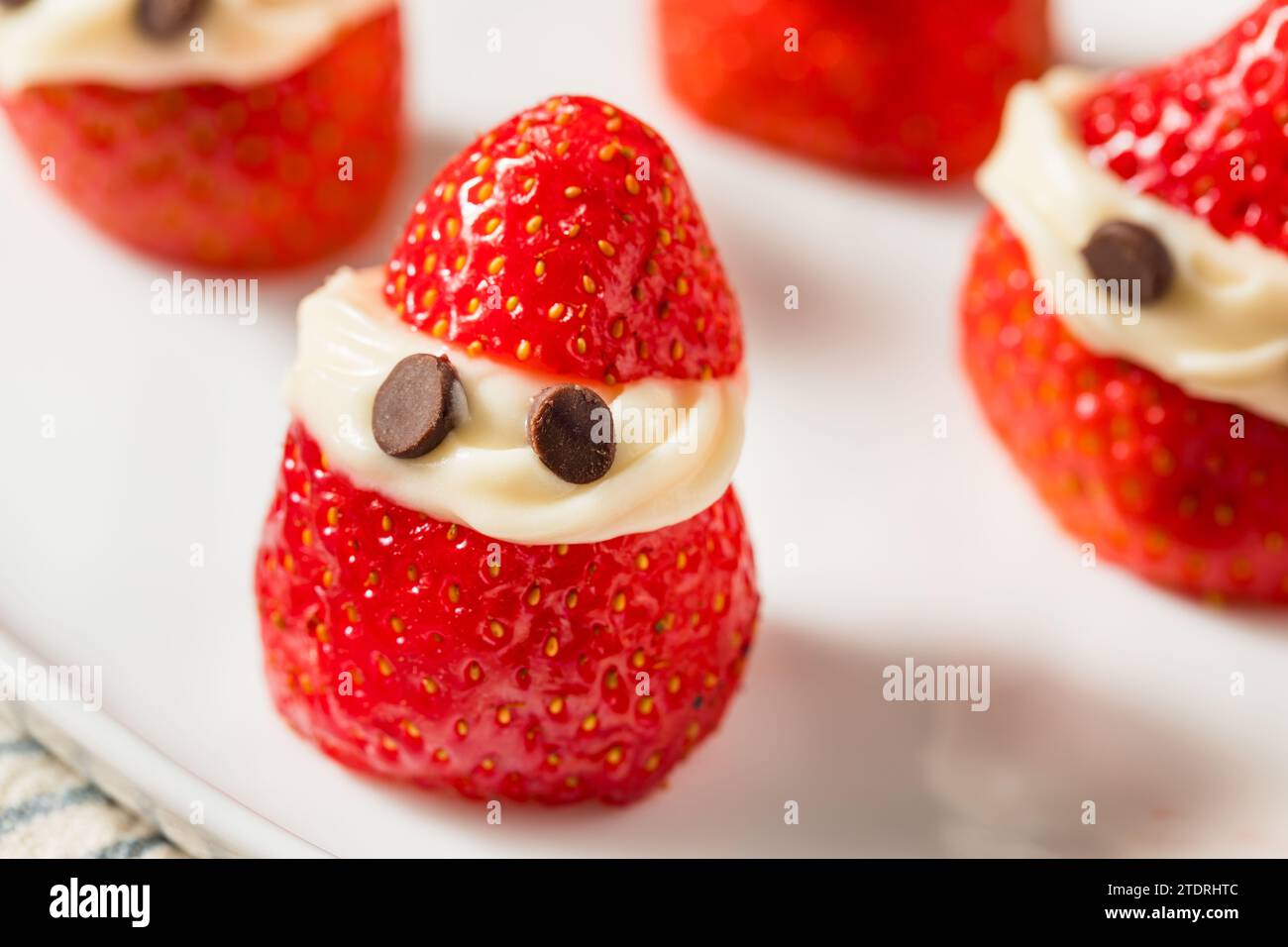 Homemade Festive Christmas Strawberry Santas with Whipped Cream and ...