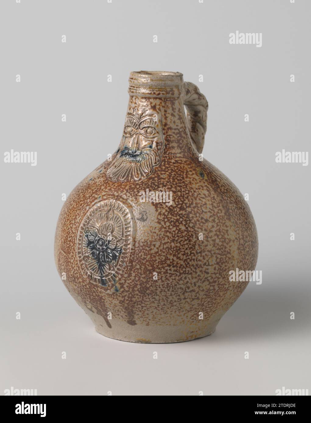 Jug (Bartmann jug) with a flower in a medallion, anonymous, c. 1600 - c ...