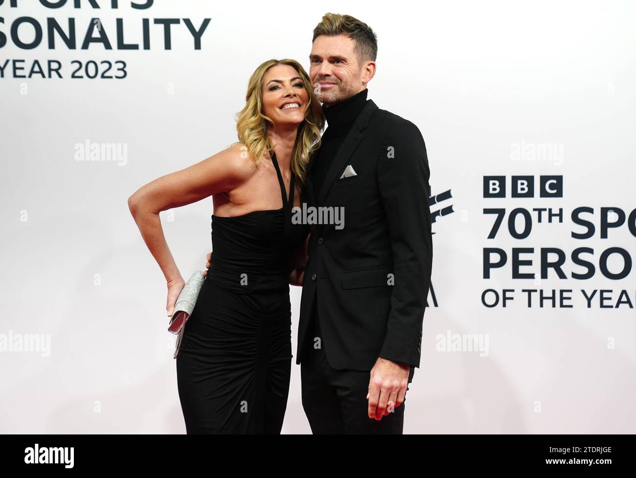 James Anderson and wife Daniella Lloyd arrives for the 2023 BBC Sports ...