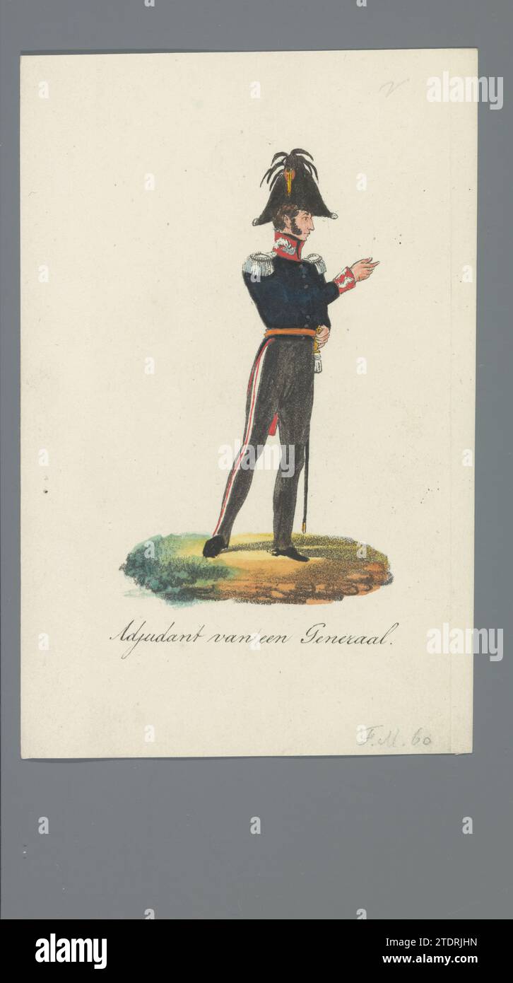 Adjutant of a General, 1835 - 1850 Standing adjutant of a general ...