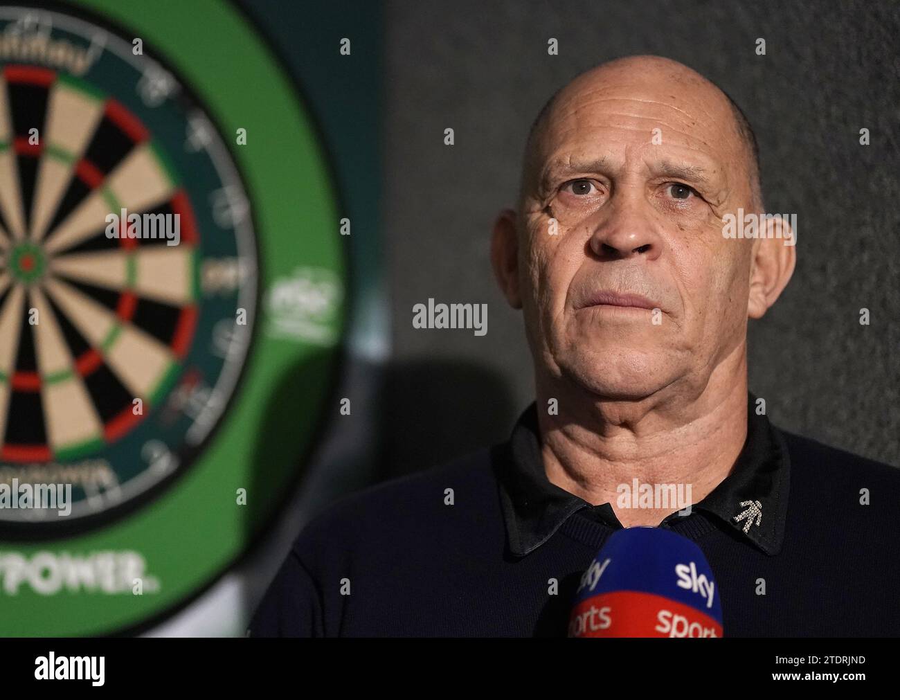 Referee Russ Bray speaks to Sky Sports on day five of the Paddy Power ...