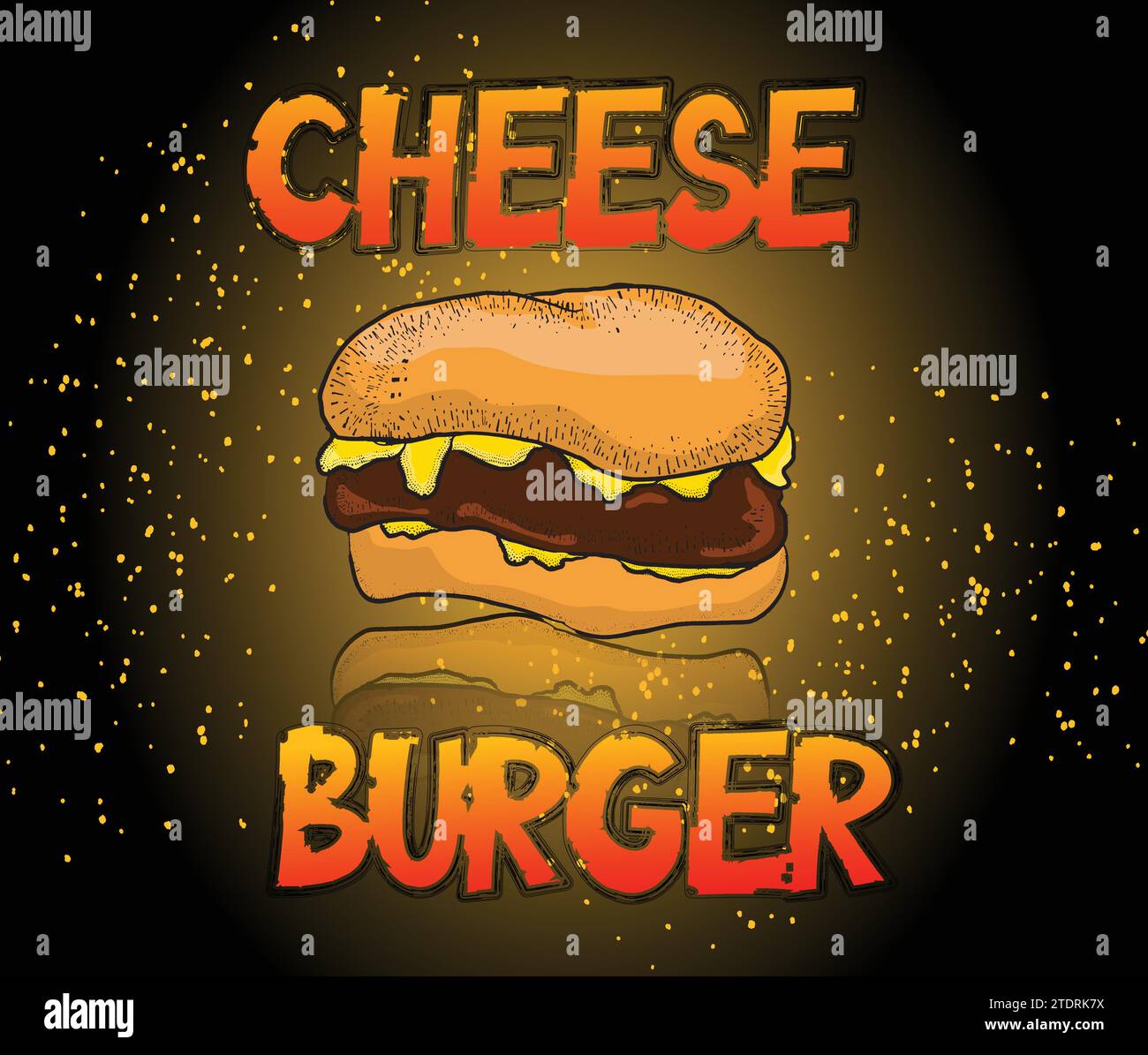 Cheese burger illustration Stock Vector Image & Art - Alamy