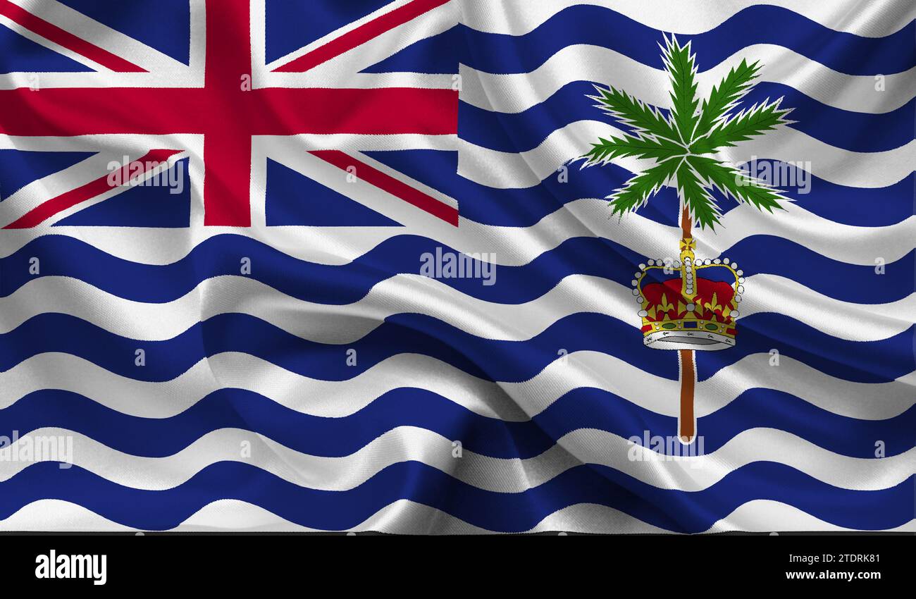 High detailed flag of British Indian Ocean Territory. National British ... High detailed flag of British Indian Ocean Territory. National British ...