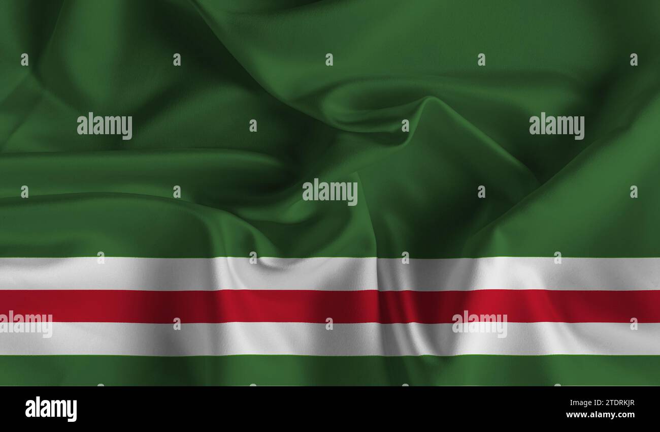 High detailed flag of Chechen Republic of Ichkeria. National Chechen ...