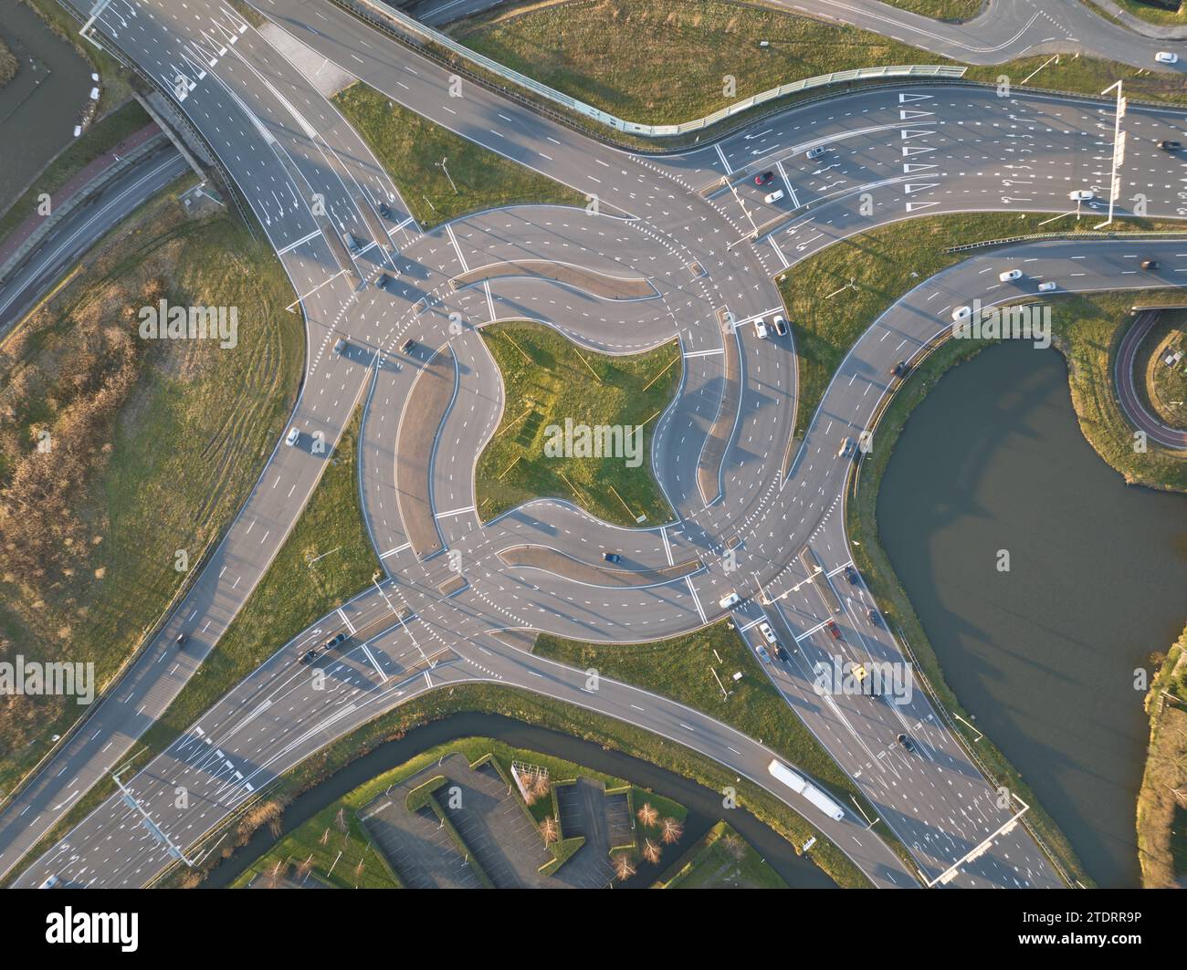 Turbo traffic square roundabout, traffic intersection. Westerleeplein ...