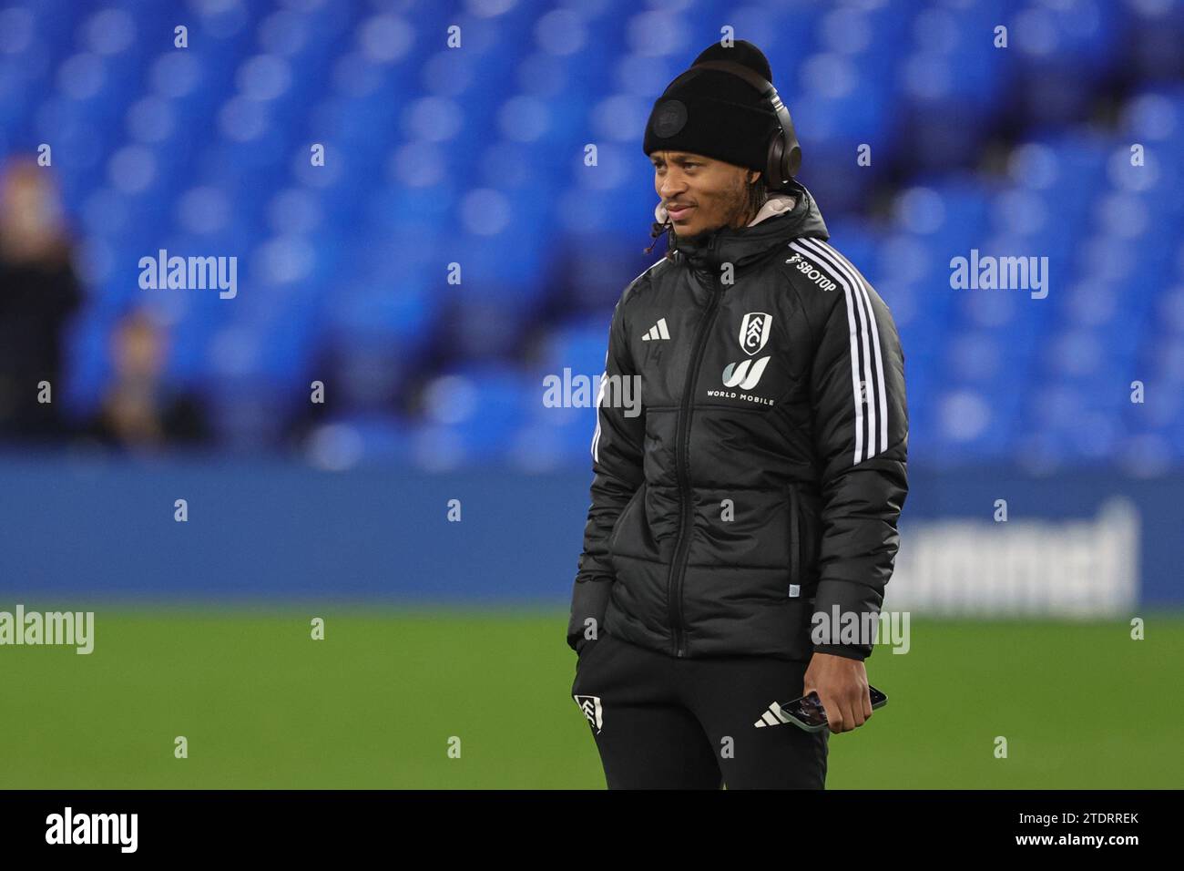 Bobby Reid of Fulham arrives ahead of the Carabao Cup Quarter Final ...