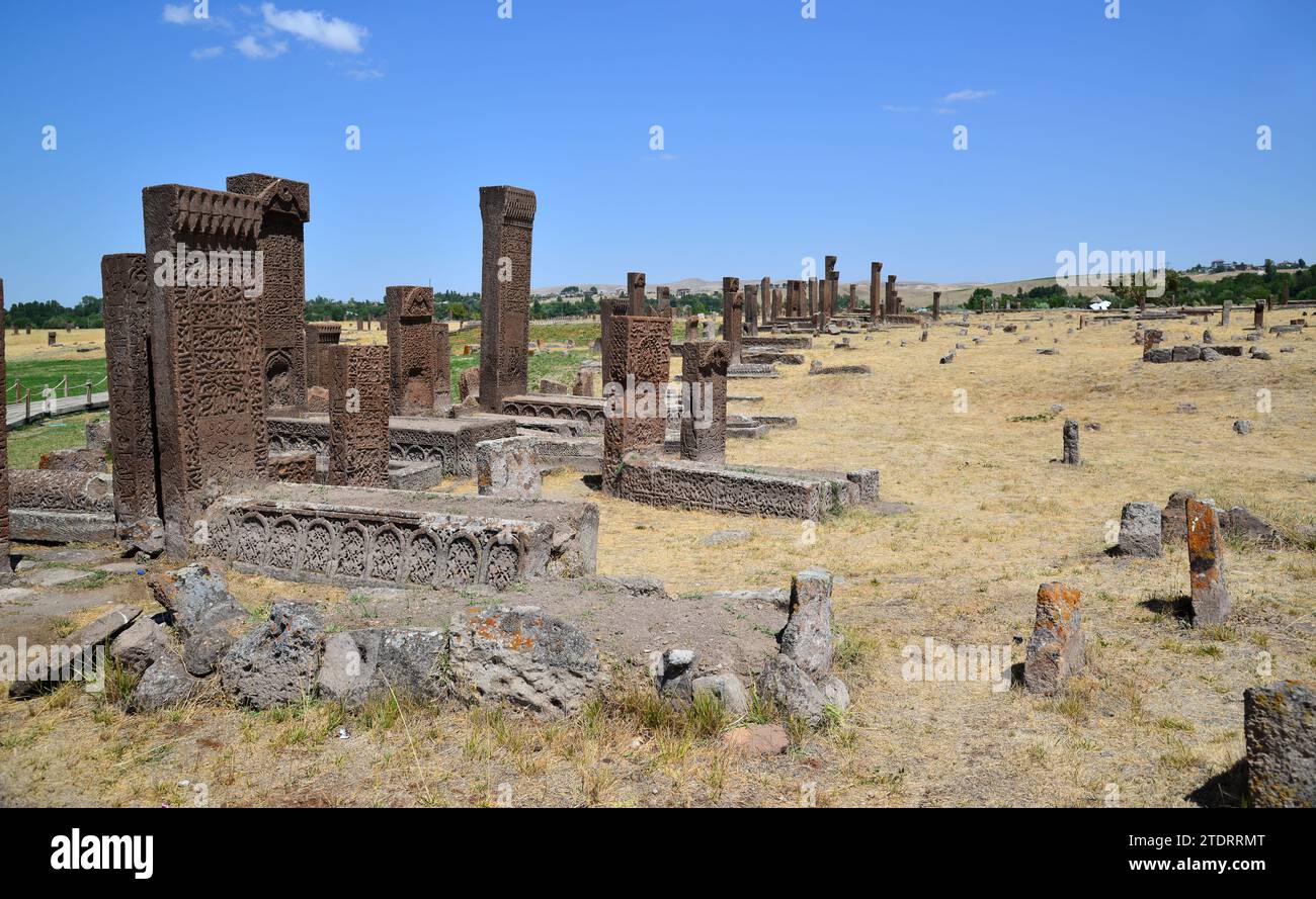 Ahlat Seljuk Cemetery in Ahlat, Bitlis, Turkey Stock Photo - Alamy