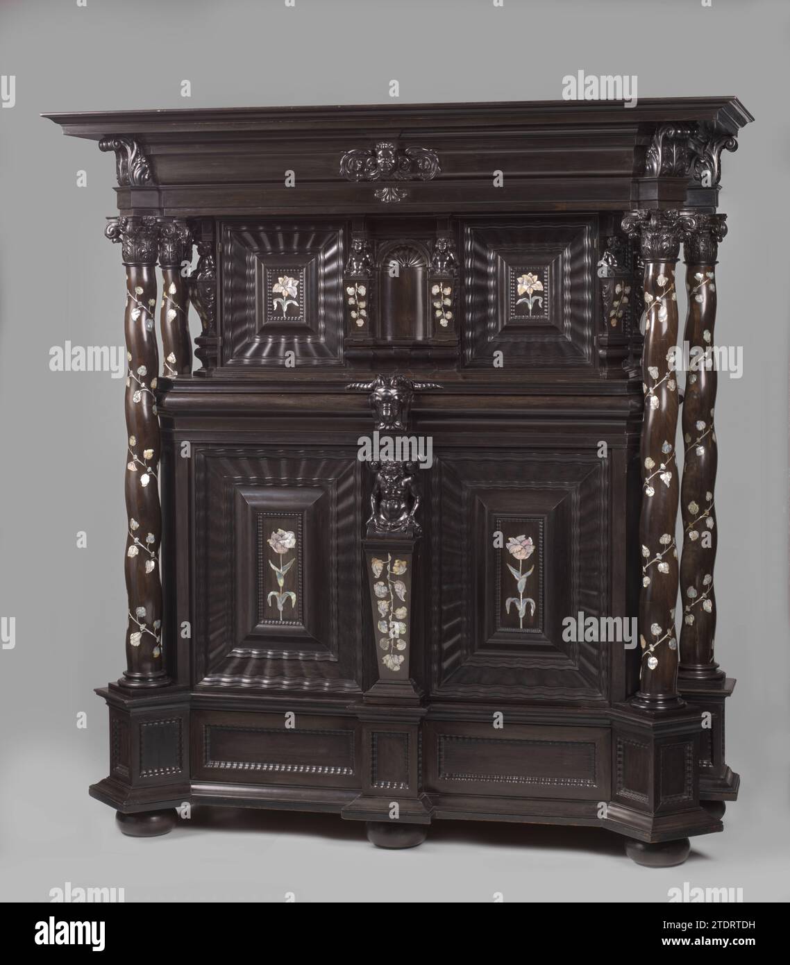 Cupboard, Herman Doomer, c. 1635 - c. 1645 Oak and ebbenhouten cabinet ...