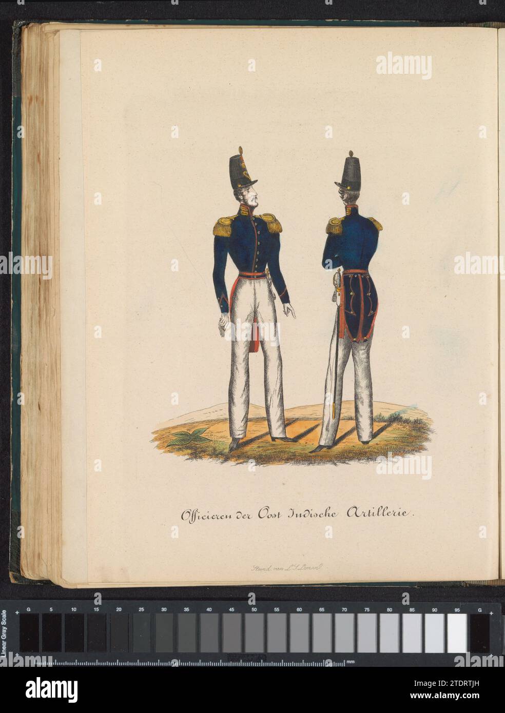 Uniform of the officers of the artillery of the East Indian troops ...