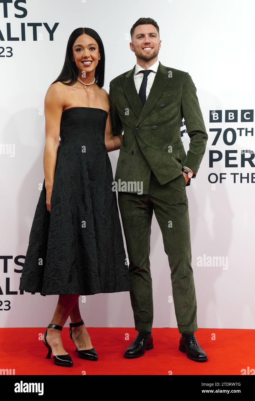 Katarina Johnson-Thompson and Andrew Pozzi arrives for the 2023 BBC ...
