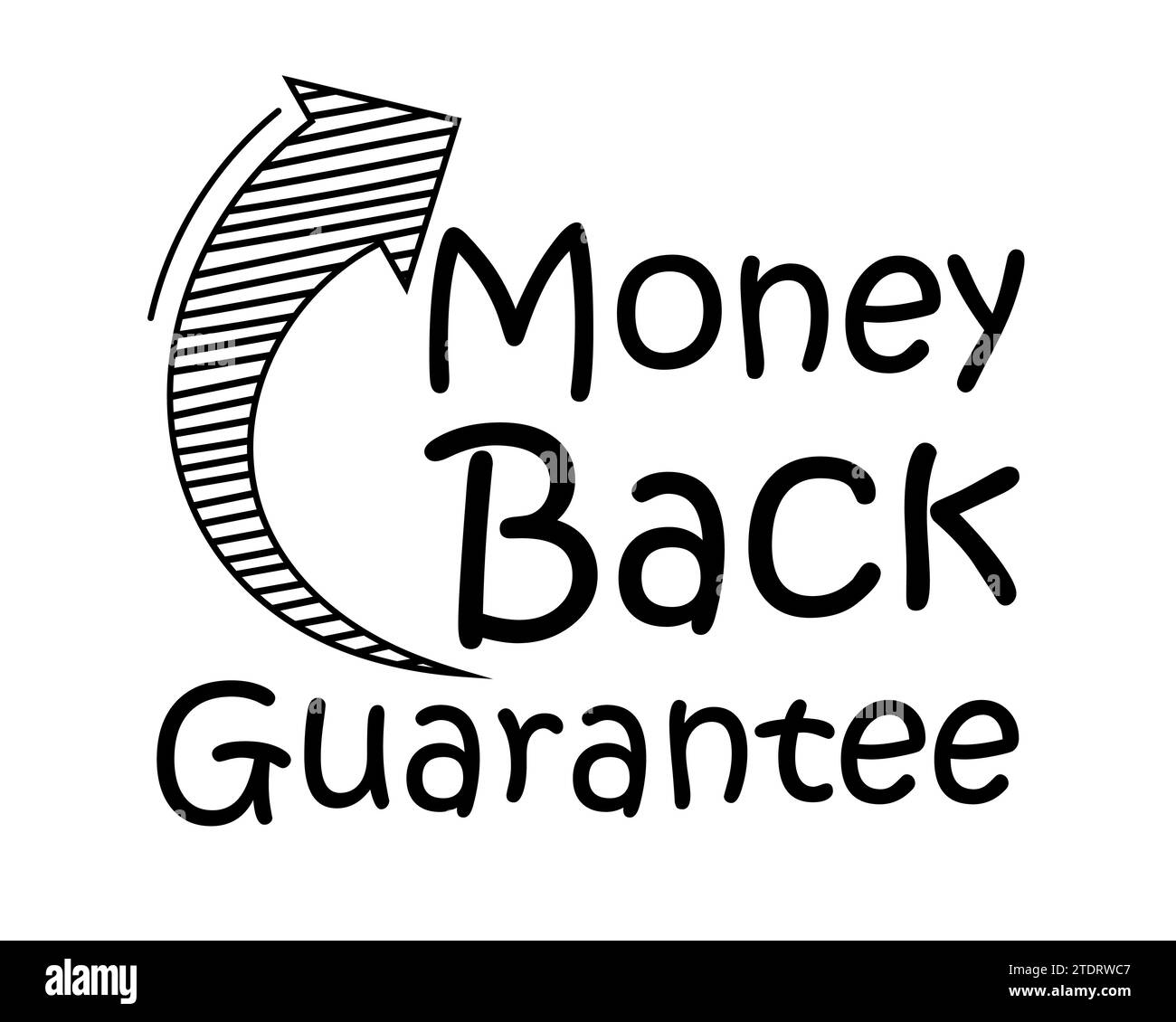 Money back guarantee illustration. Cash back line illustration isolated ...