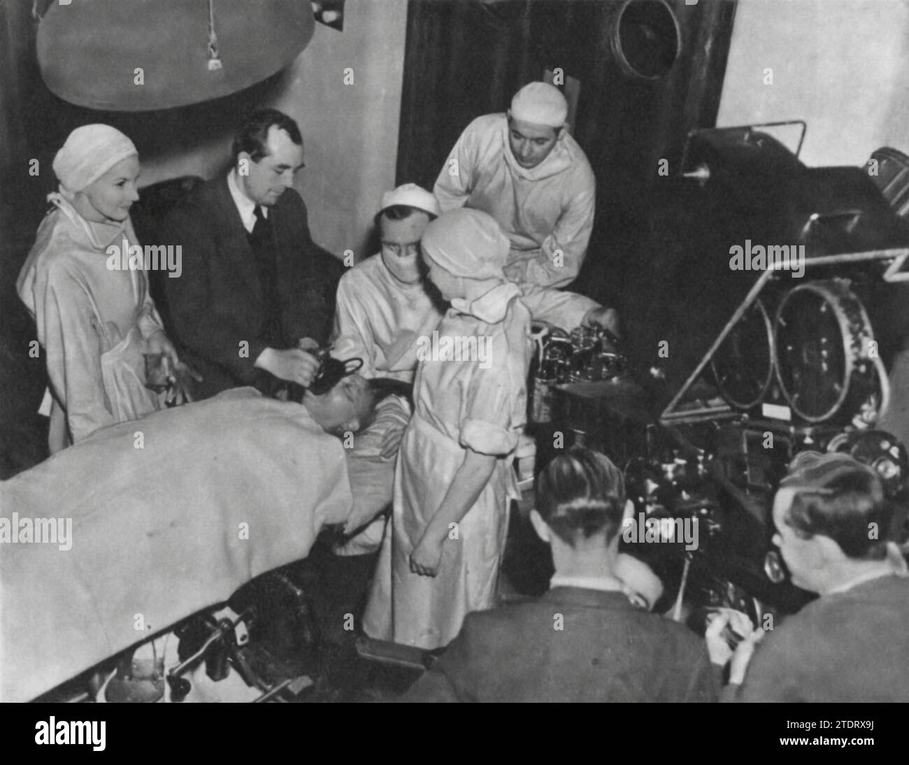 Behind-the-scenes shot from the film 'Green for Danger' (1946 ...