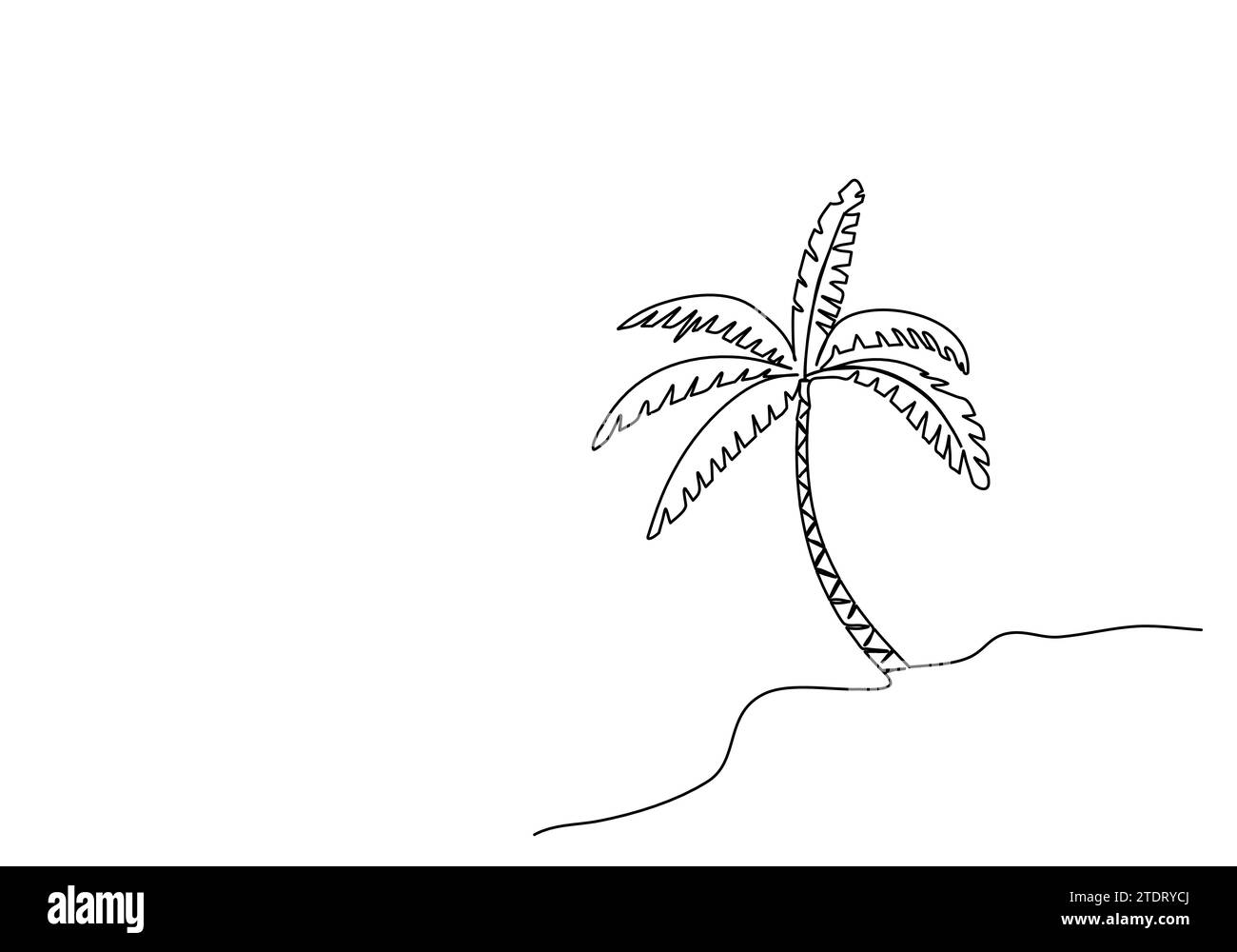 Palm one, line drawing vector illustration Stock Vector Image & Art - Alamy