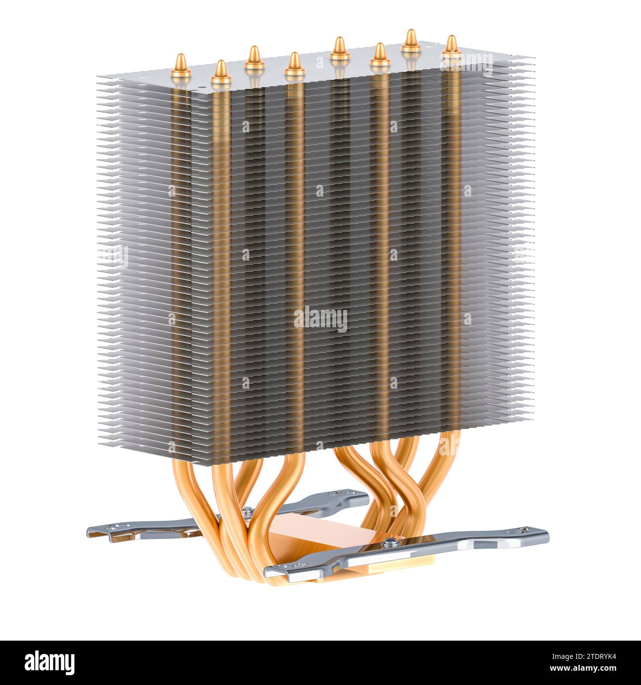 Heatsink from CPU Fan. 3D rendering isolated on white background Stock ...