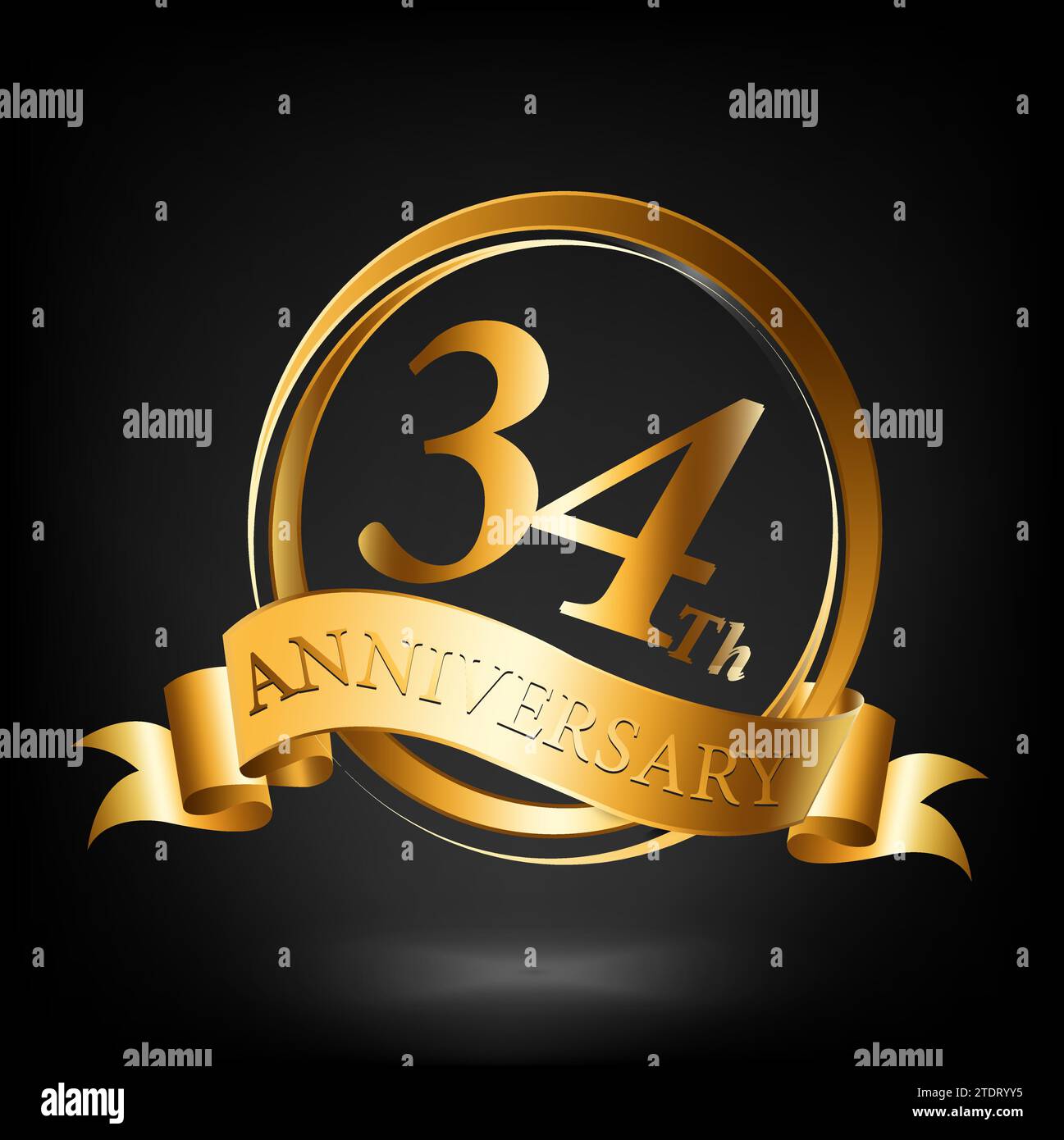 34 YEARS DECORATIVE ANNIVERSARY BACKGROUND Stock Vector Image & Art - Alamy