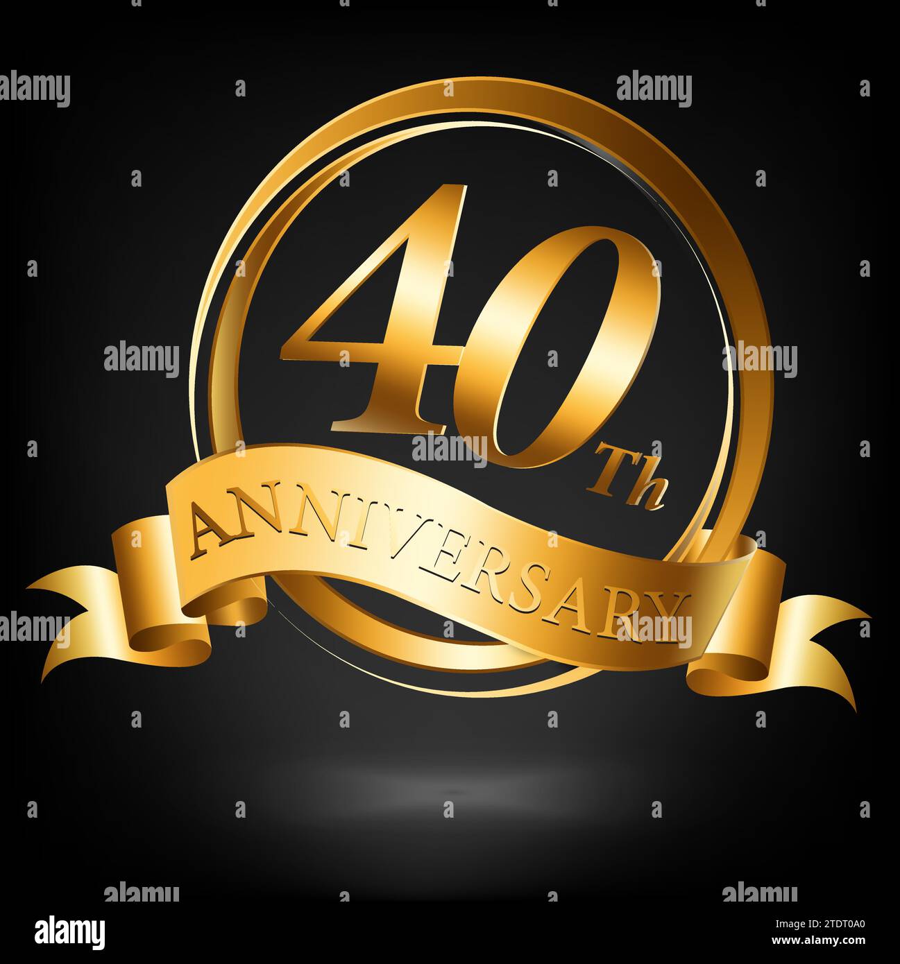 40 years decorative anniversary background Stock Vector Images - Alamy