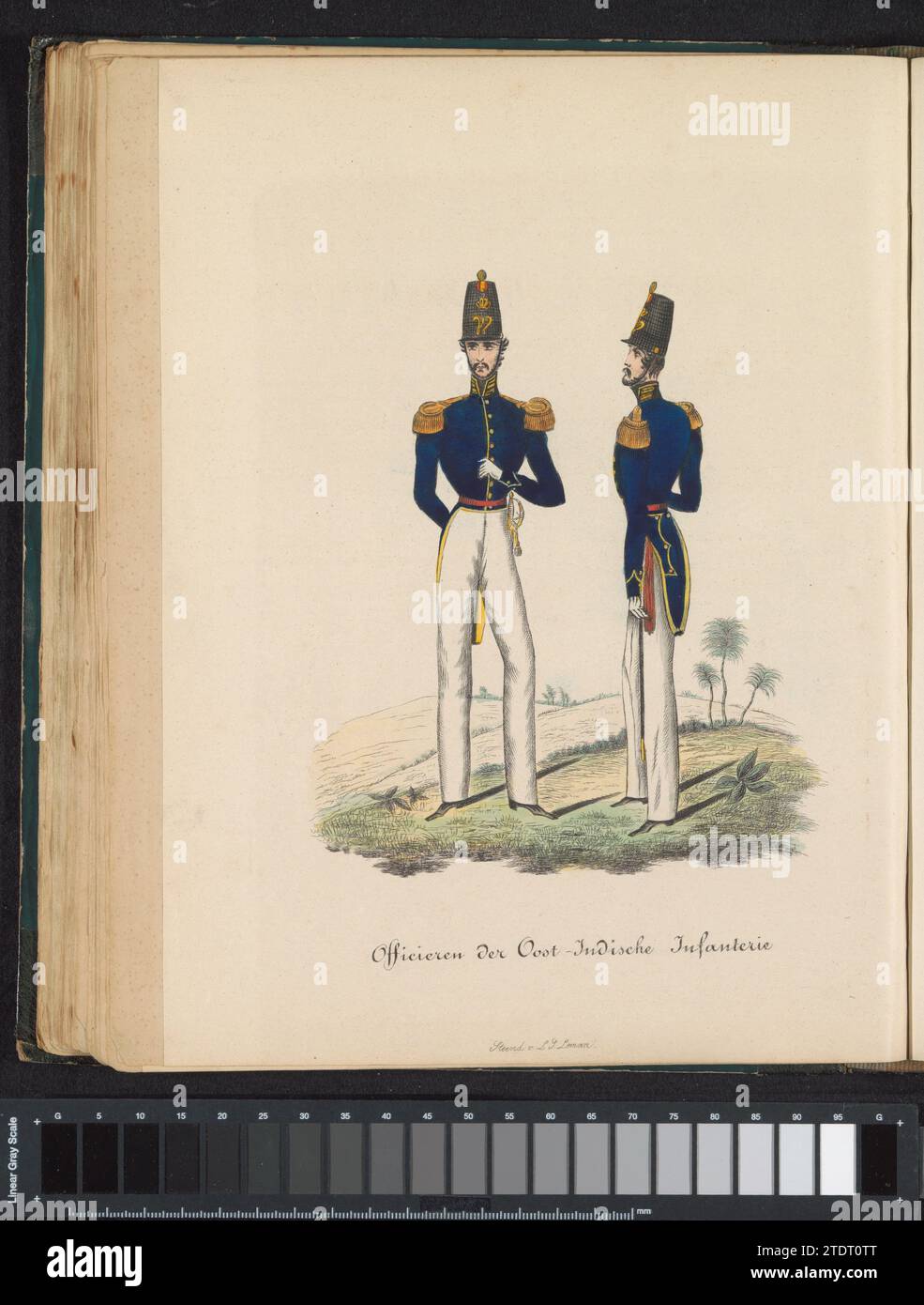 Uniform of the officers of the infantry of the East Indian troops, 1845 ...