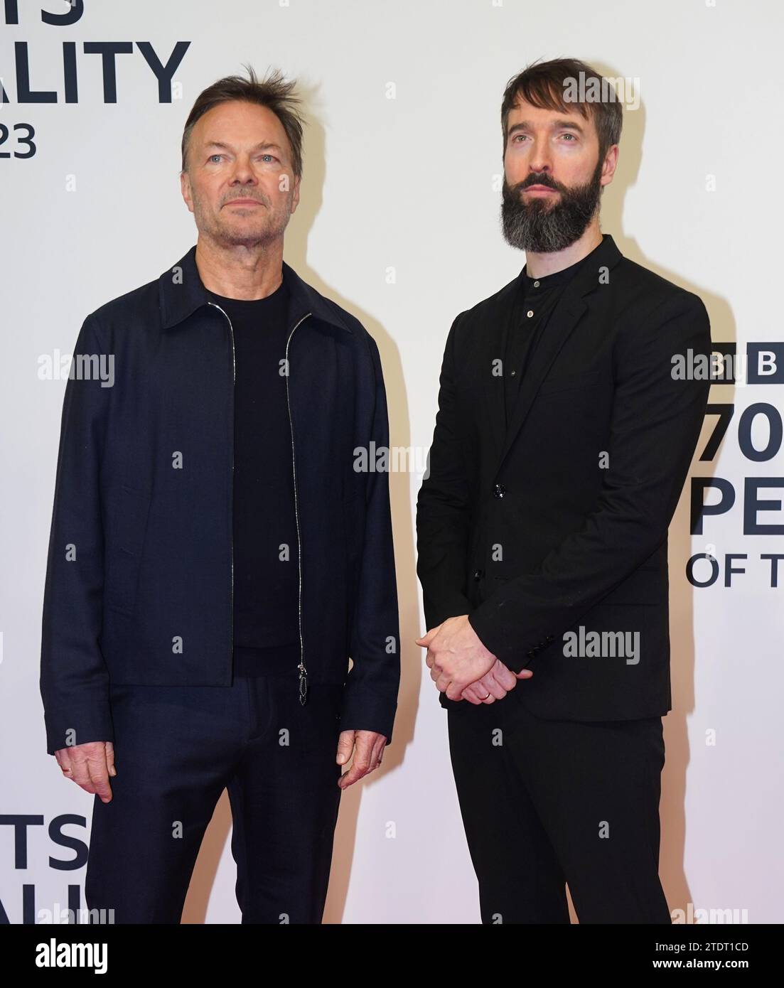 Pete Tong (left) and composer Jules Buckley arrives for the 2023 BBC ...
